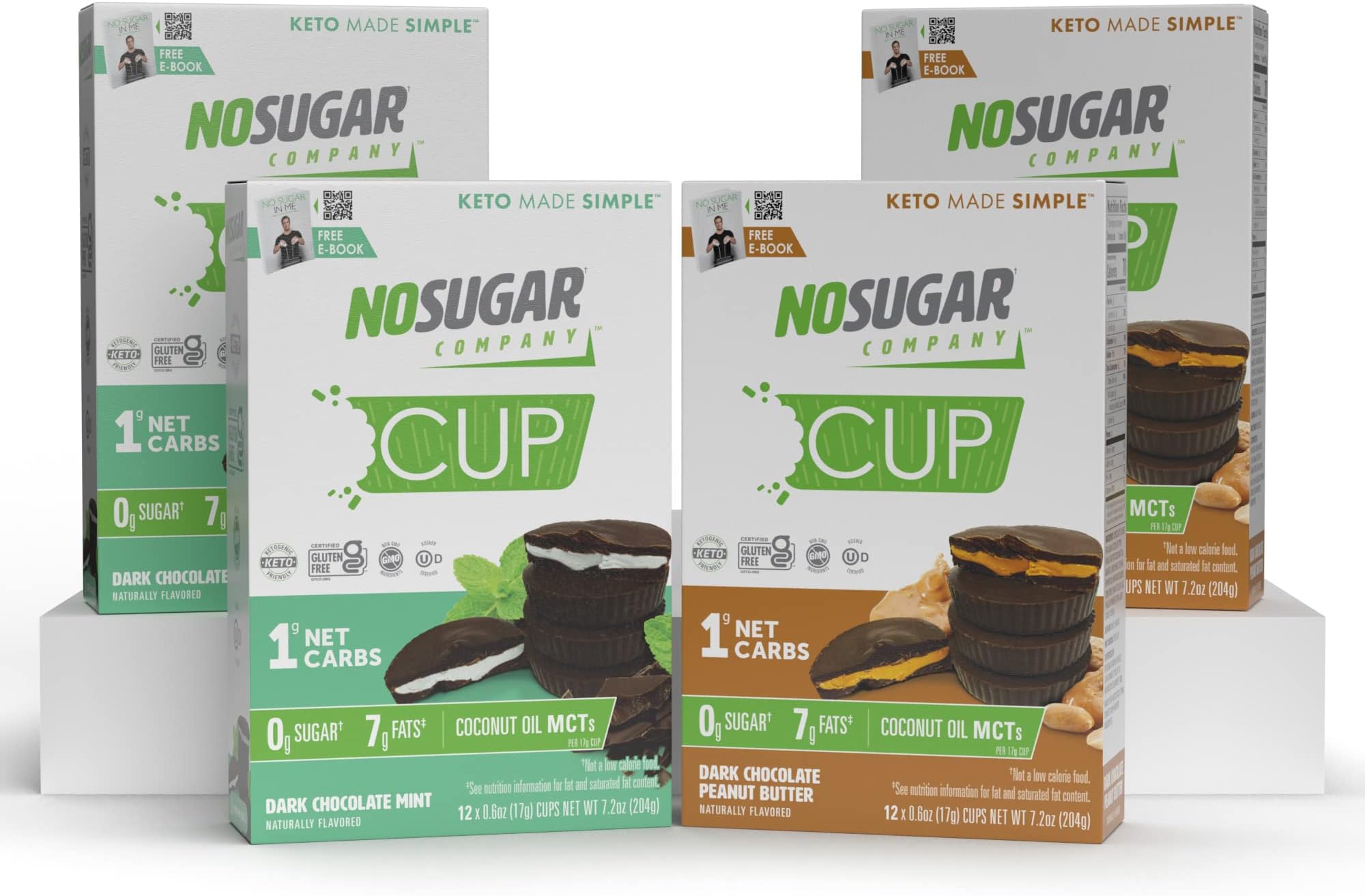 Amazon.com: No Sugar Keto Cups - Variety Pack, 24 Mint, 24 Peanut ...