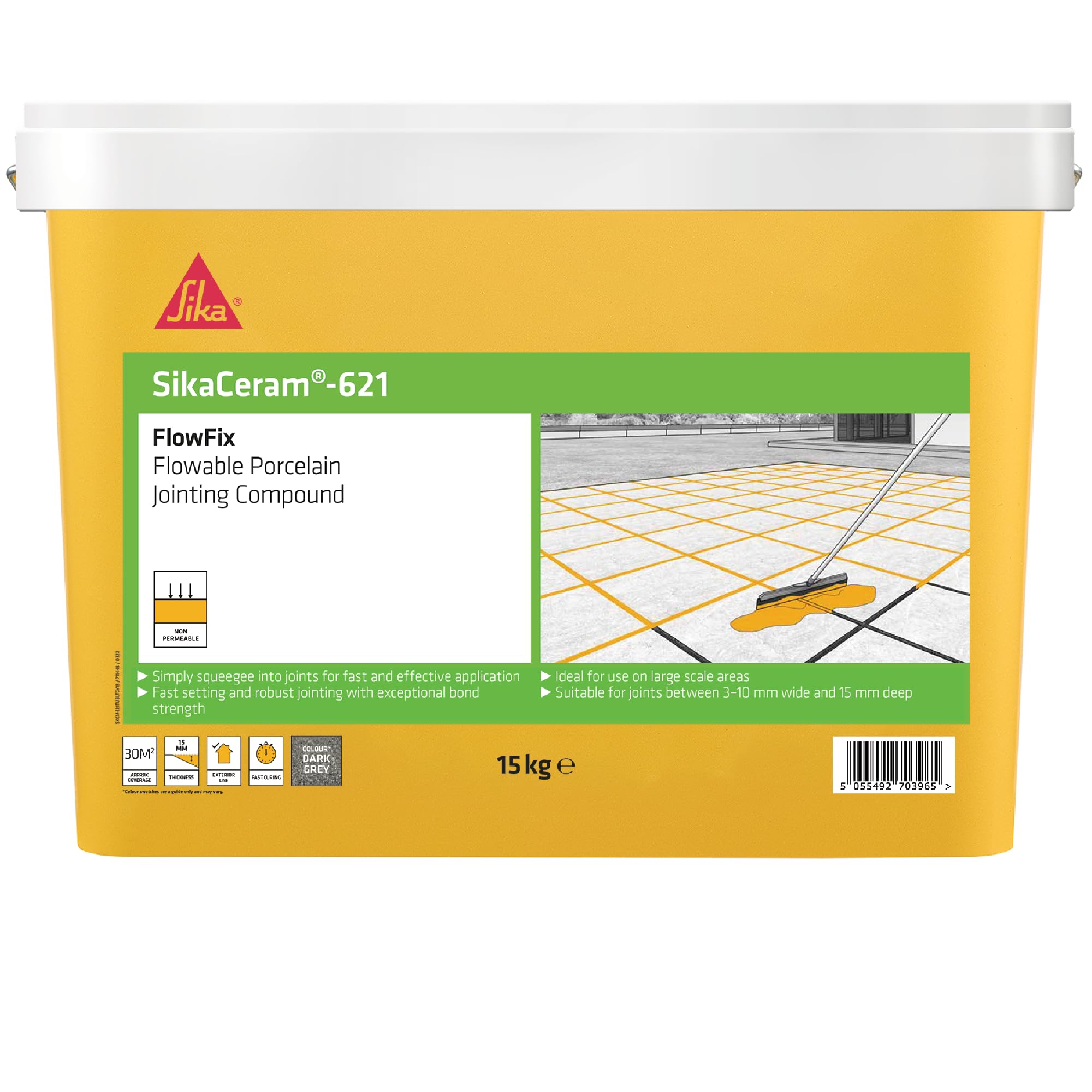 Snapklik.com : Sika 623 SikaCeram 15kg Jointing Compound