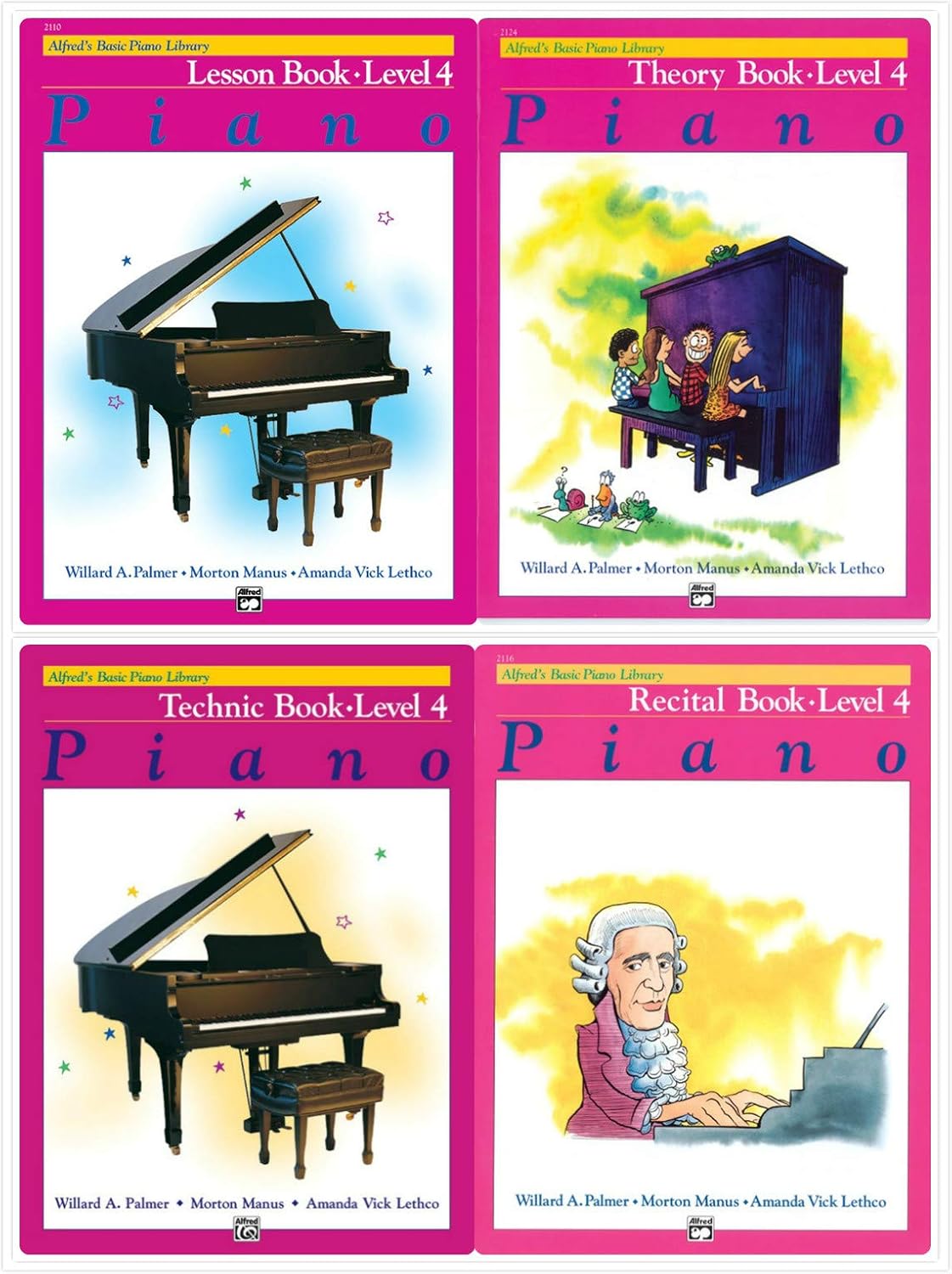 NEW SET! Alfred's Basic Piano Library: Level 4 Books Set (4 Books ...