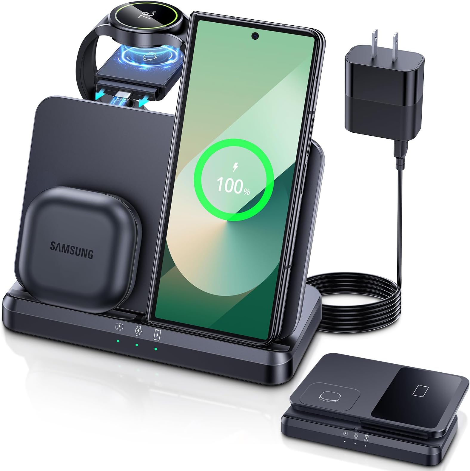 Amazon.com: Wireless Charger Station for Samsung Z Fold 6/5, ANPULES 3 ...