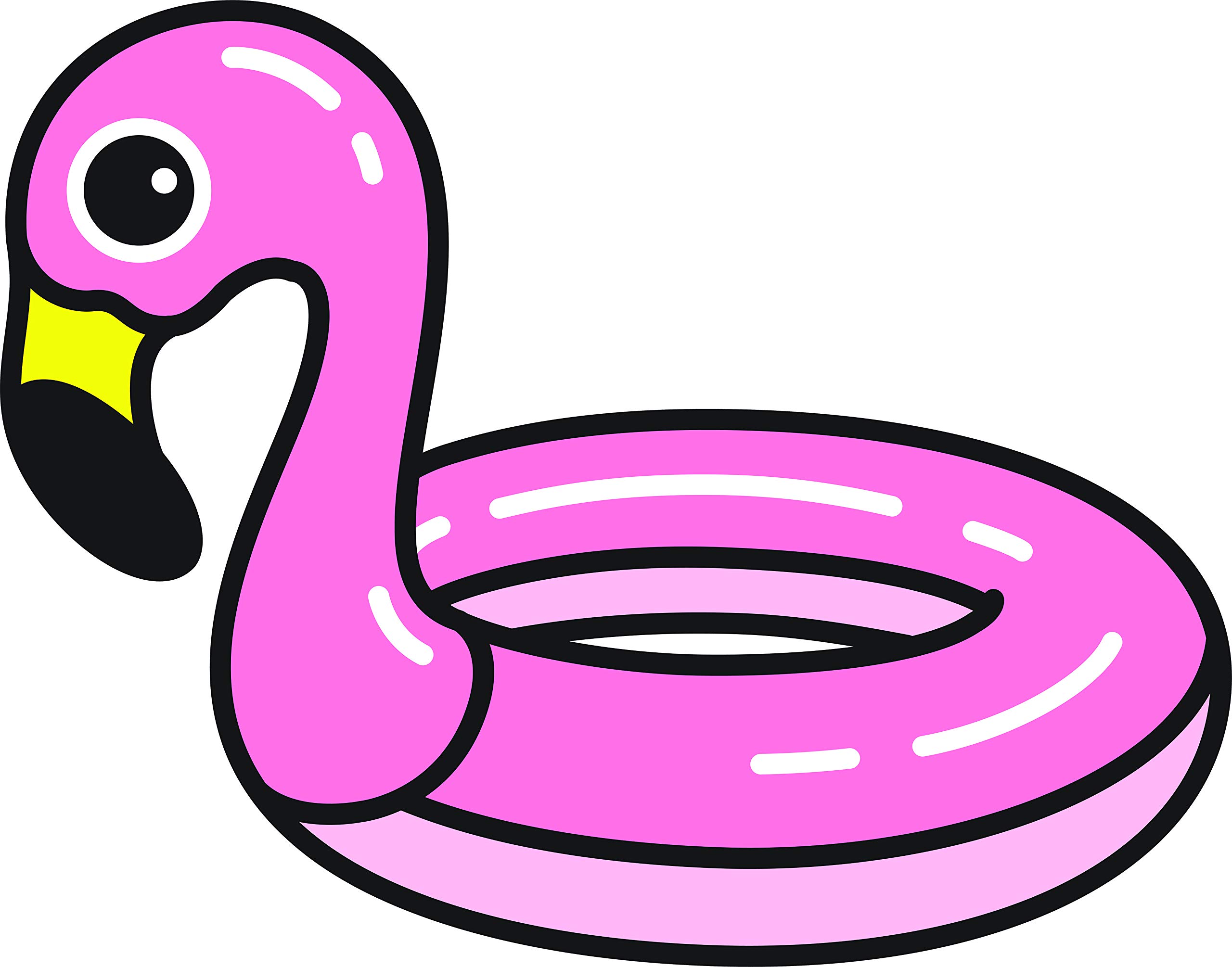Flamingo Swimming Clipart
