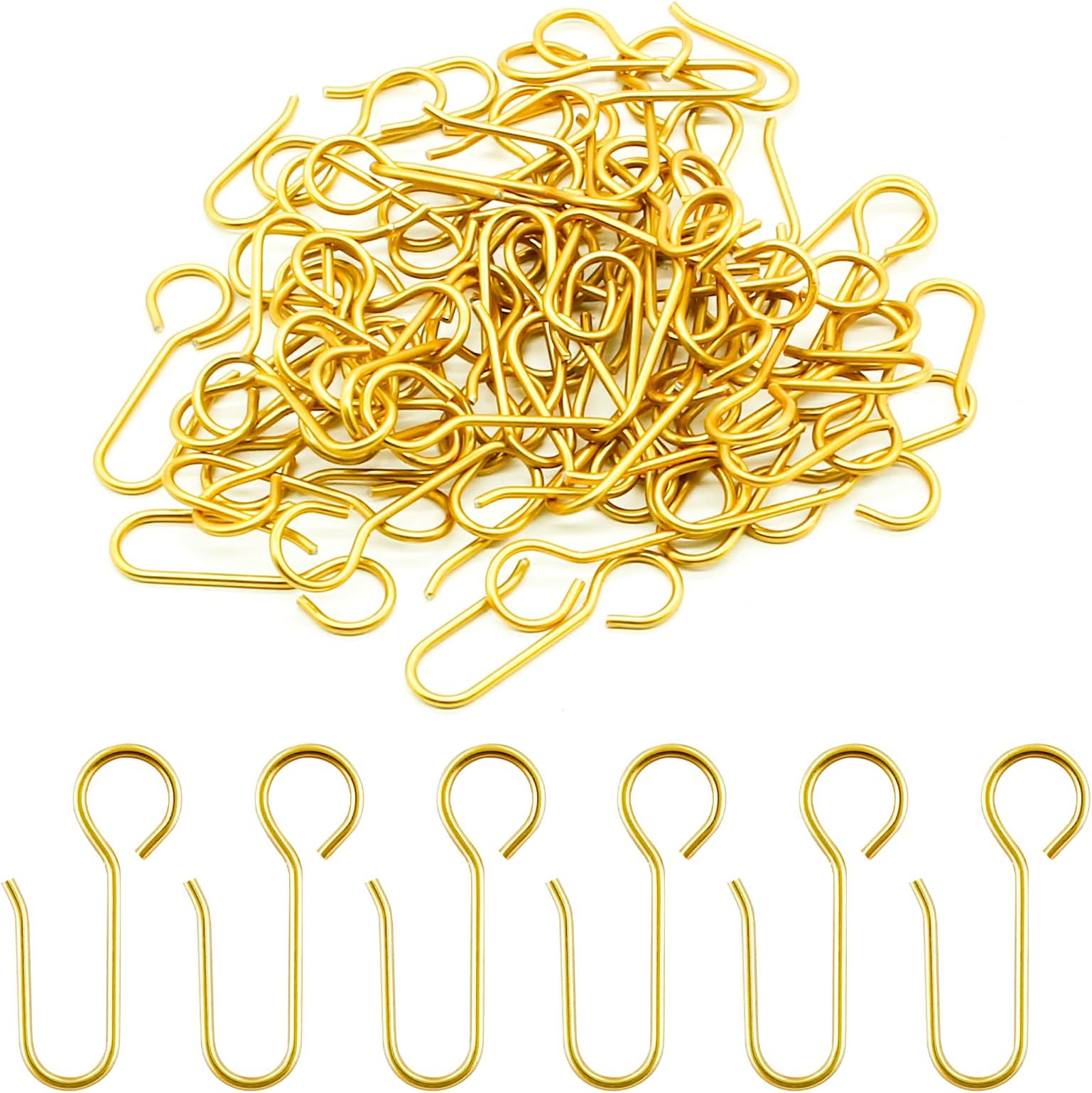 Amazon.com: S-Shaped Small Metal Curtain Hooks - 60 Pcs Drapery Hooks ...