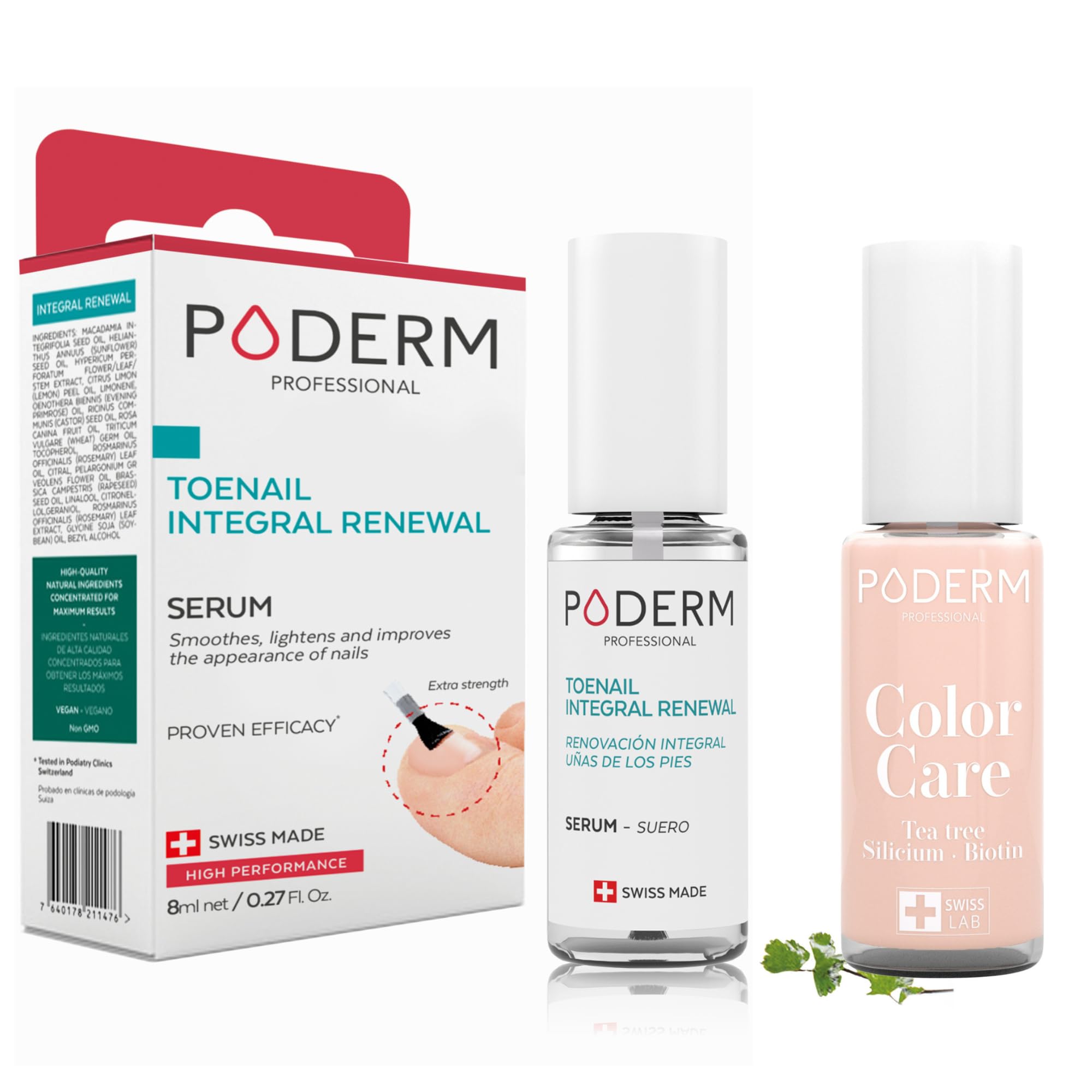 PODERM – REPAIR & COLOR SET – Restores Discolored/Damaged Nails – Toe ...