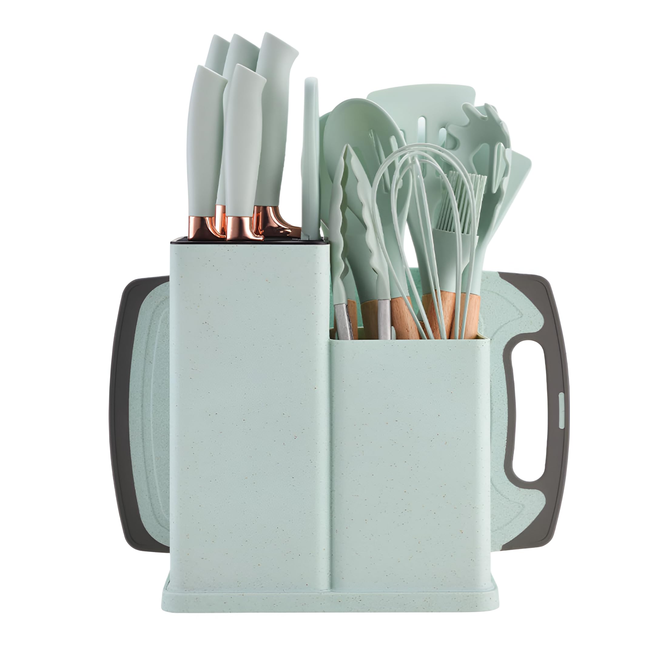 Amazon.com: home essentials,green cooking utensils set,19 green Kitchen ...