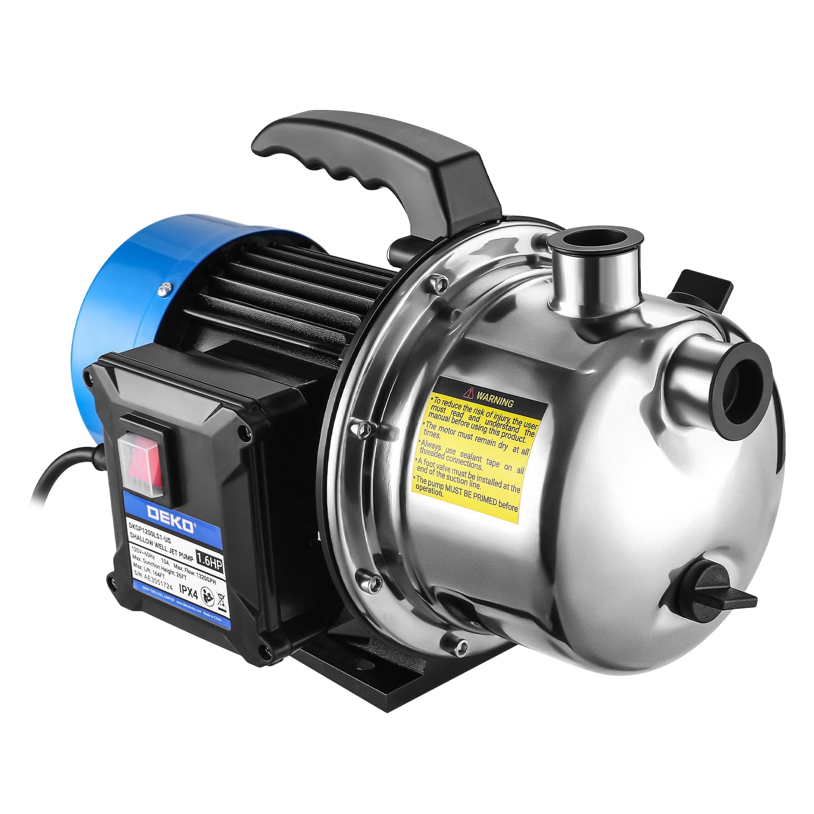 Amazon.com: Shallow Well Pump: DEKOPRO Well Irrigation Jet Pump 1.6HP ...
