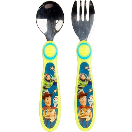 Amazon.com: The First Years Disney/Pixar Toy Story Fork & Spoon, Green ...