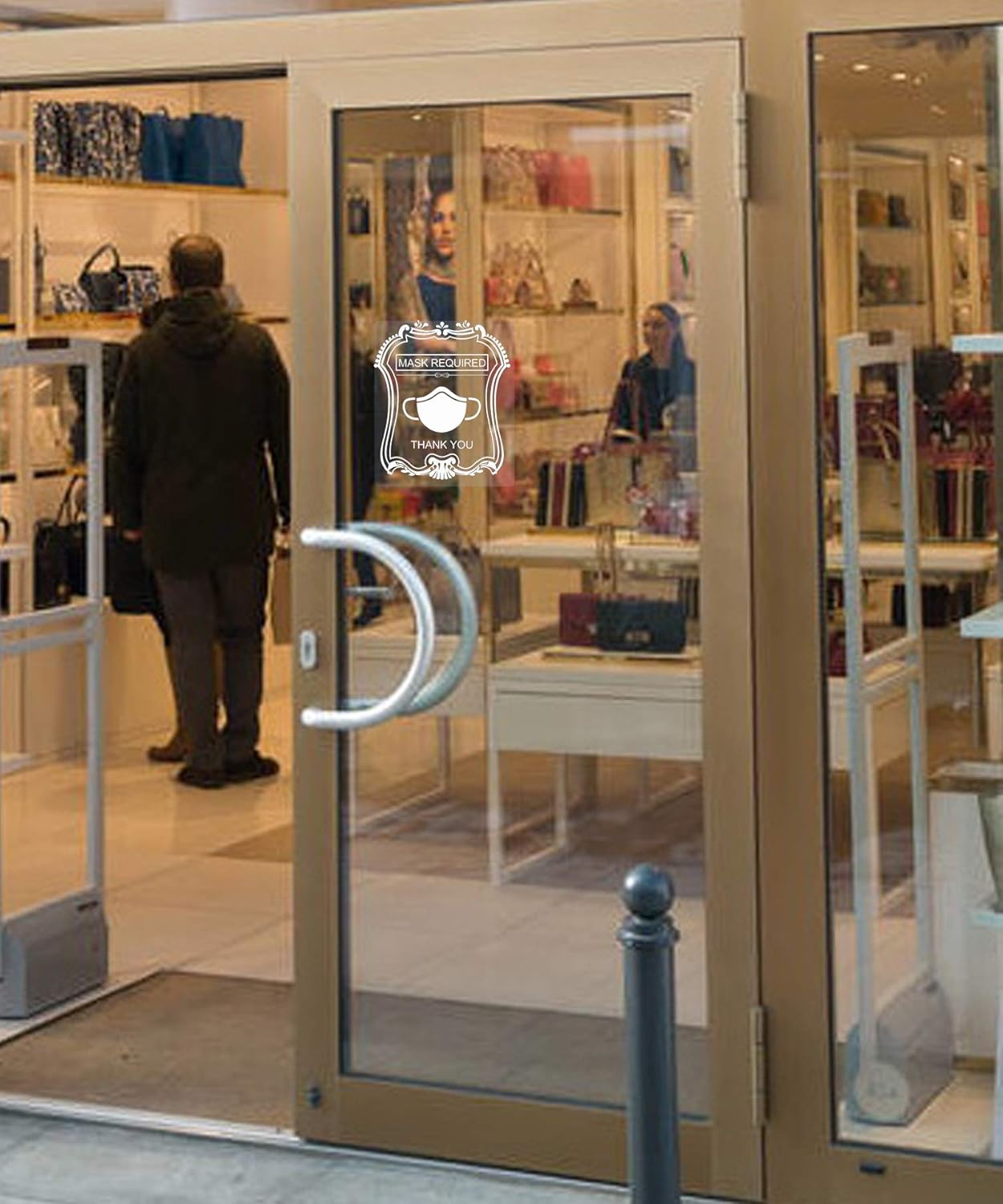 Buy 6”x7” Transparent Face Mask Required Sign, Face Mask Window Decal ...