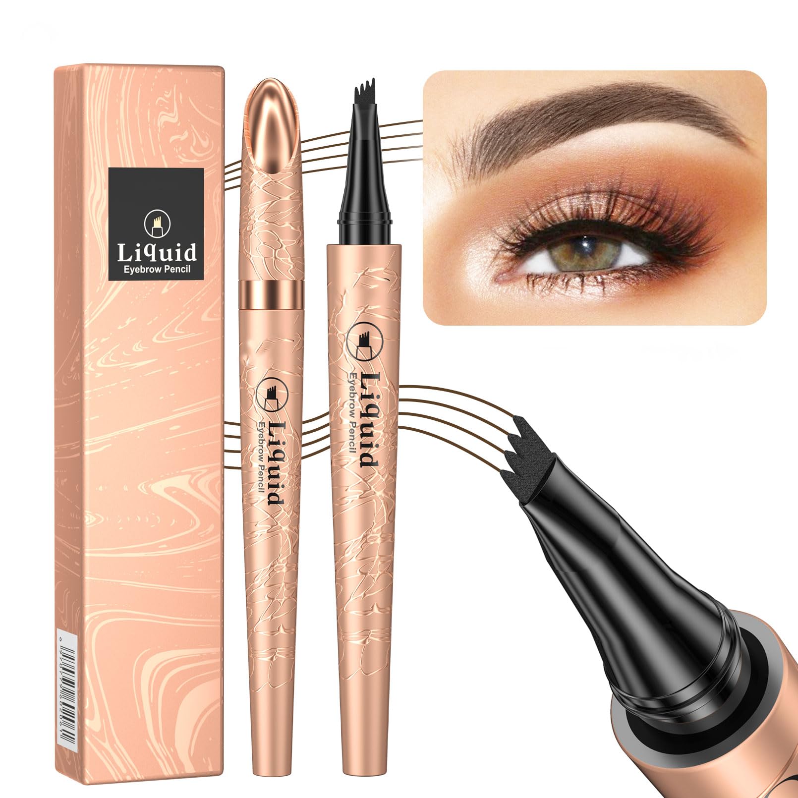 Amazon.com : 2 Pcs 2024 New Magic Eyebrow Pencil: 3D Waterproof Eyebrow ...