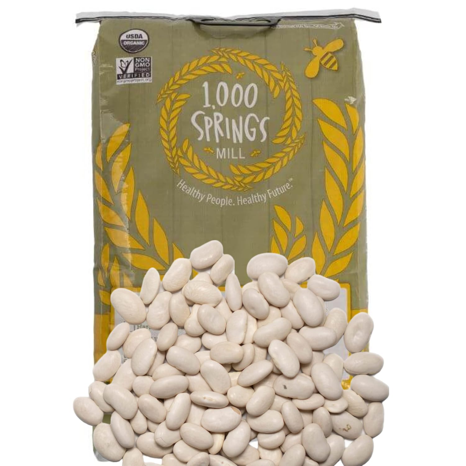 Amazon.com: 1000 Springs Mill - Organic Great Northern Beans 25lb Bulk ...