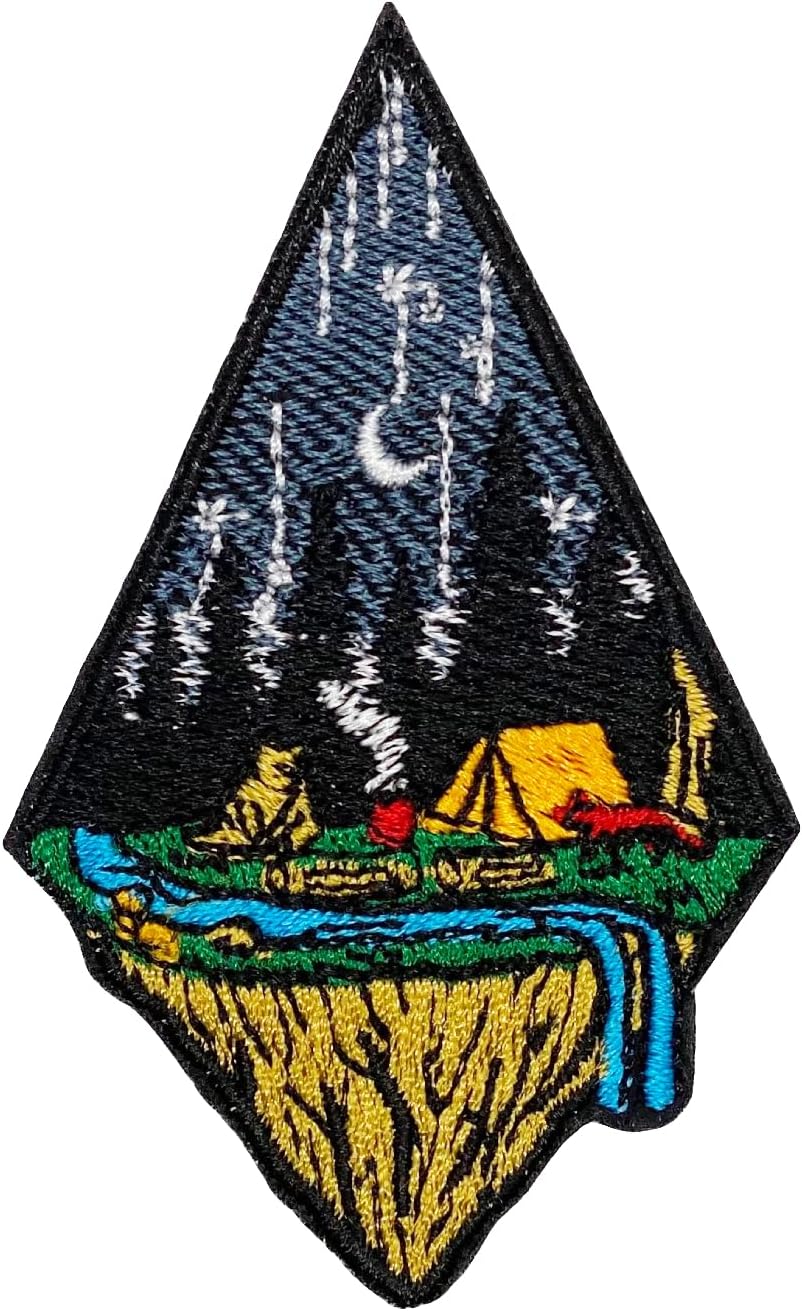 Amazon.com: BOHAQA Bear and Fox Forest Camping Patch 3" - Cool Outdoor ...