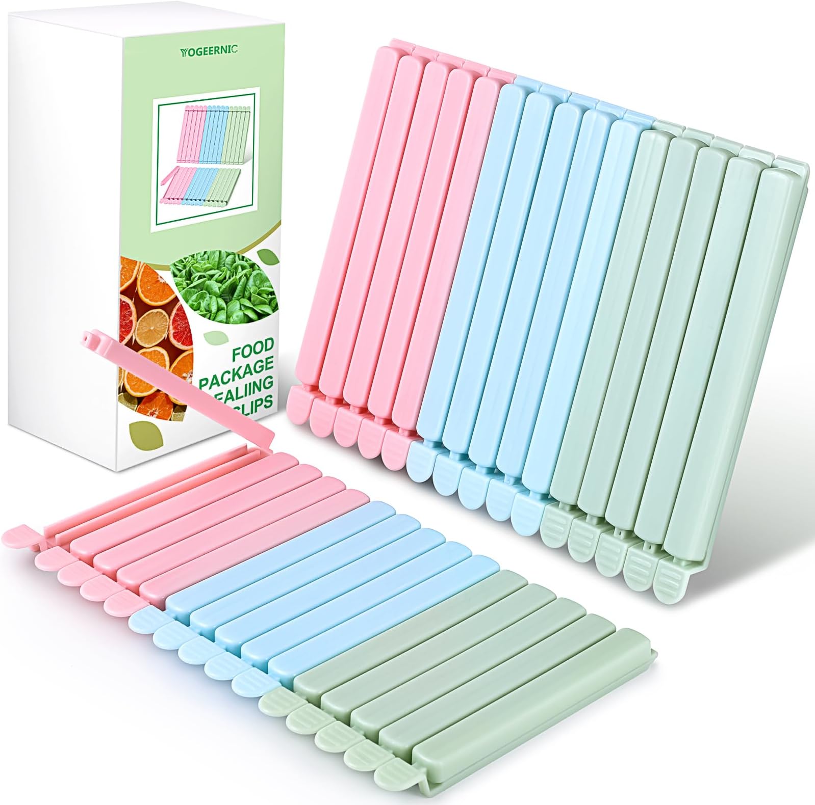 Amazon.com: 30-Pack Heavy-Duty Food Storage Bag Clips, Reusable ...