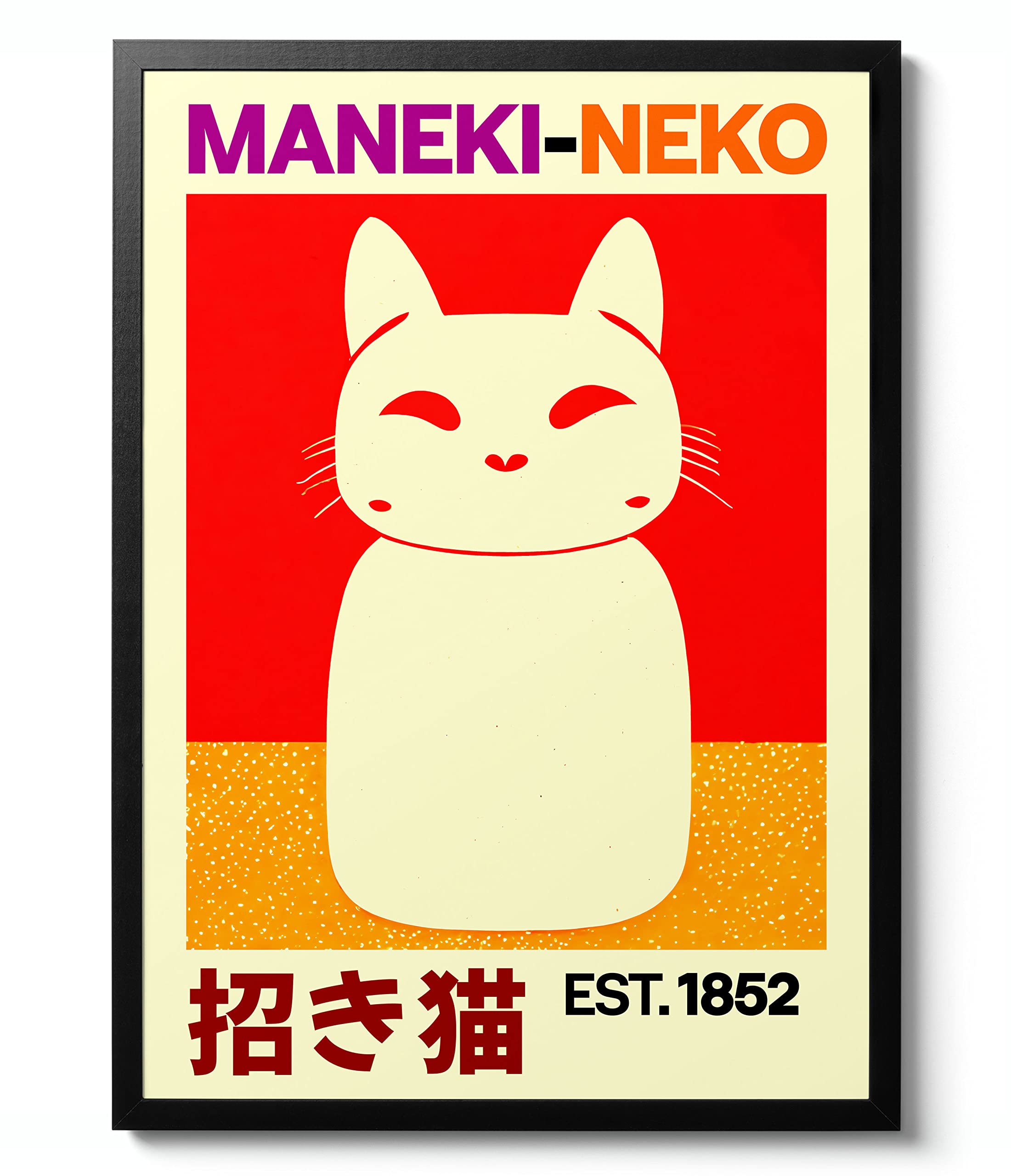Maneki Neko Cat Print, Japanese Anime Poster, Japanese Anime Poster ...