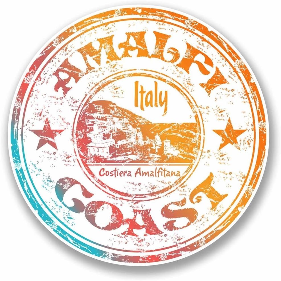 Amazon.com: 2 x 15cm/150mm Amalfi Coast Italy Window Cling Sticker Car ...