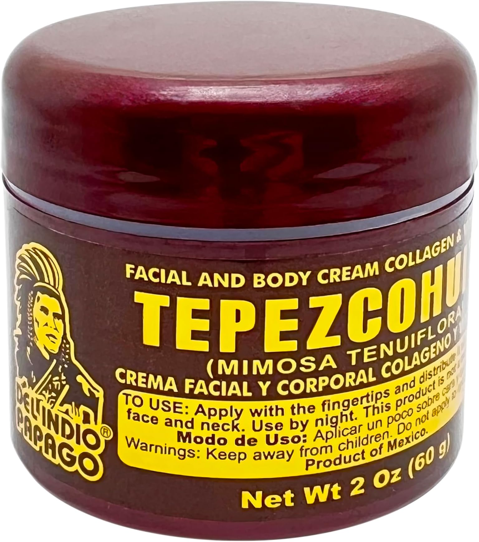 Amazon.com: DEL INDIO PAPAGO Night Skin Cream with Tepezcohuite 60g / 2 ...