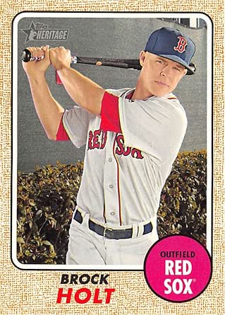 Amazon.com: 2017 Topps Heritage Baseball #140 Brock Holt Red Sox ...