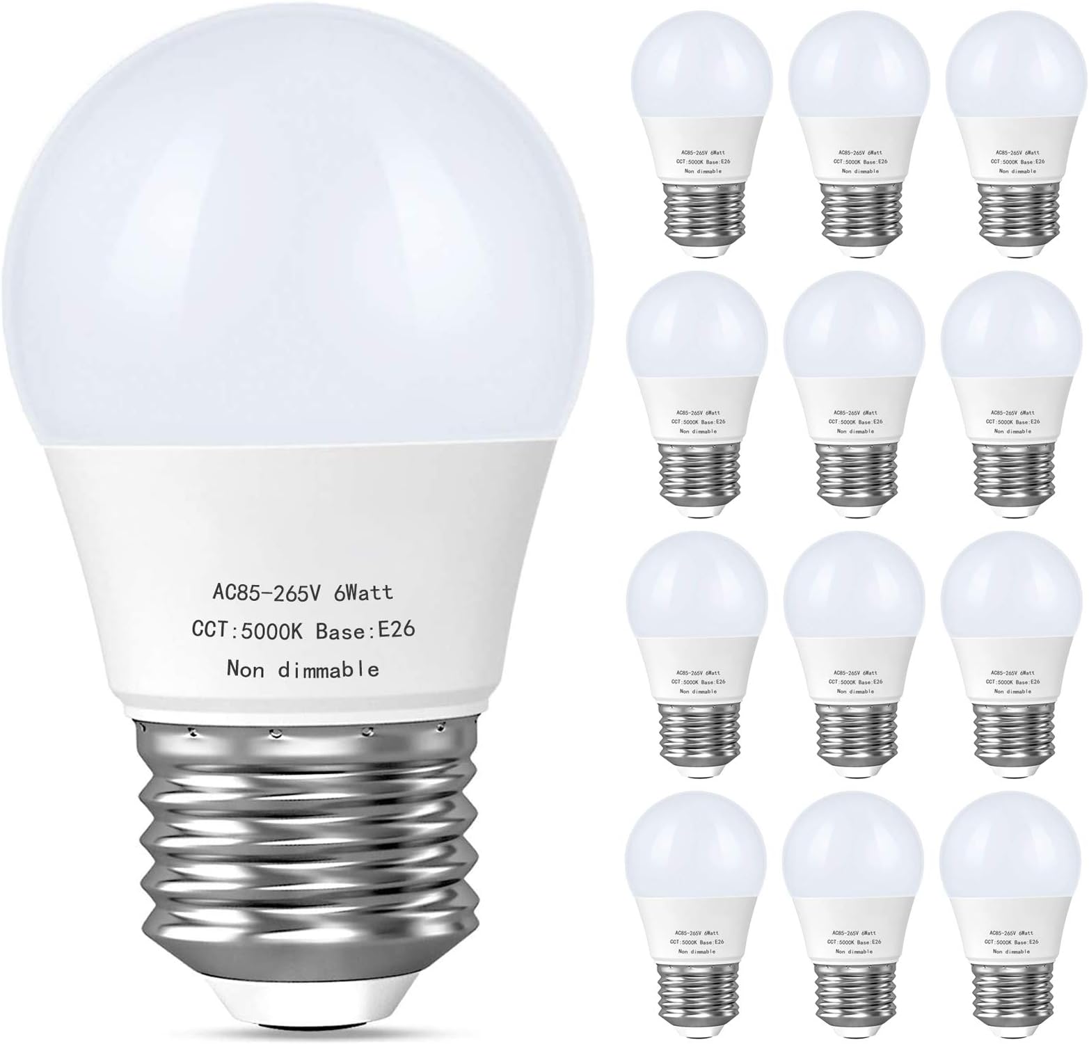 Amazon.com: A15 Led Light Bulb 60W Equivalent, 6W Led Replace 60 Watt ...