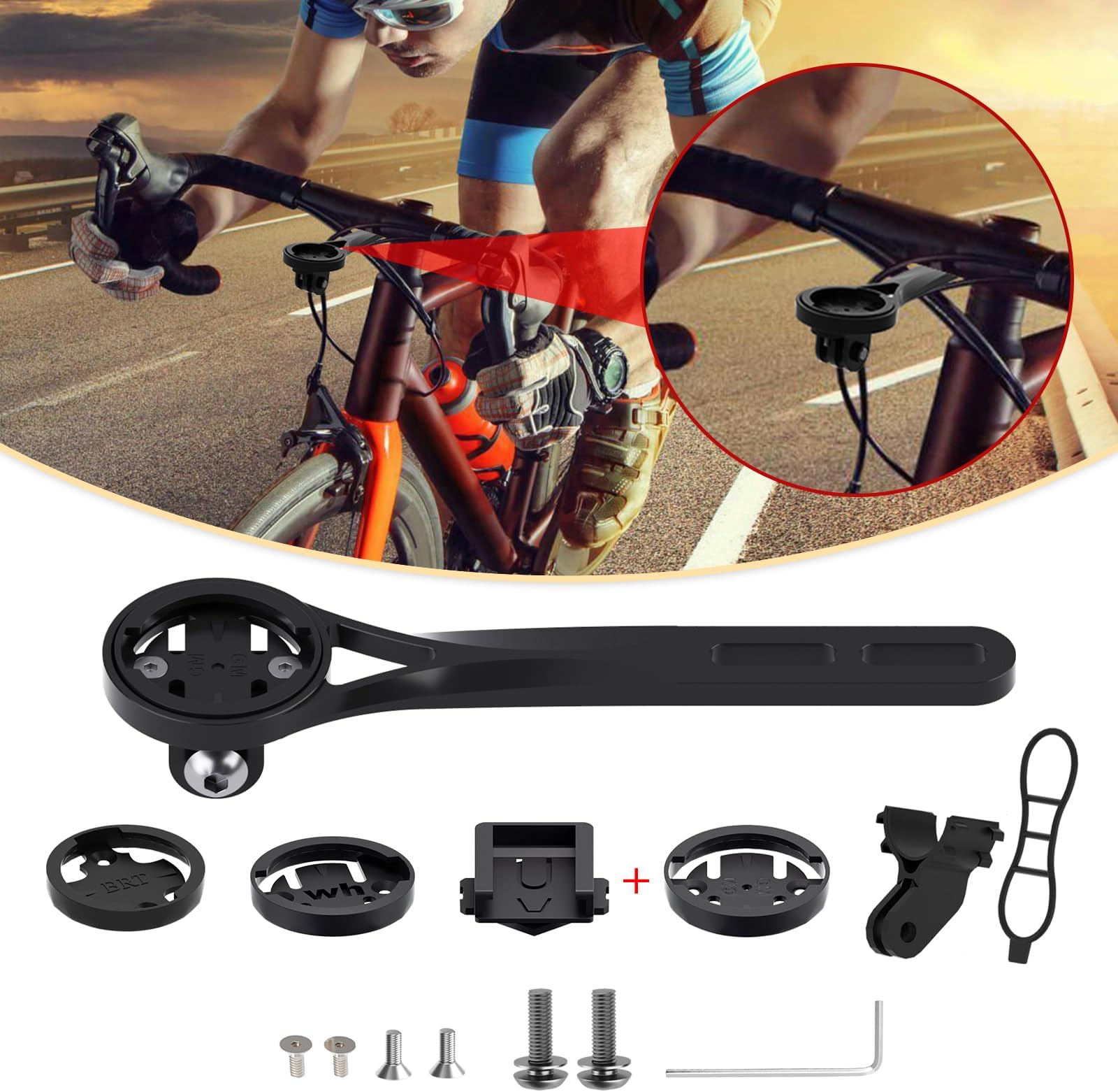 Amazon.com: Integrated Aero Handlebar Out Front Cycling Computer Road ...