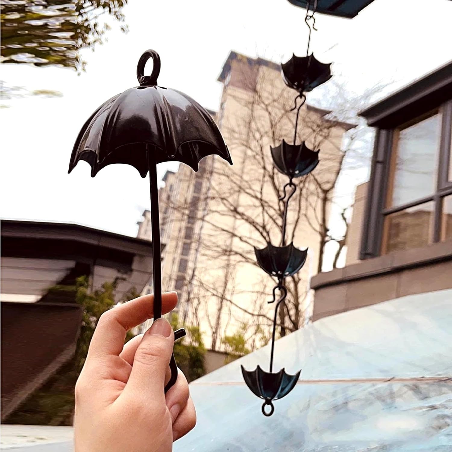 Amazon.com : MOGGED Rain Chains for Gutters and Downspouts, Outdoor ...