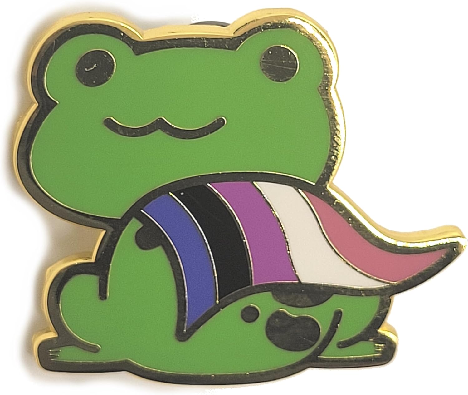Amazon.com: Genderfluid Pride Frog Chibi Gender Fluid Frog Enamel Pin ...