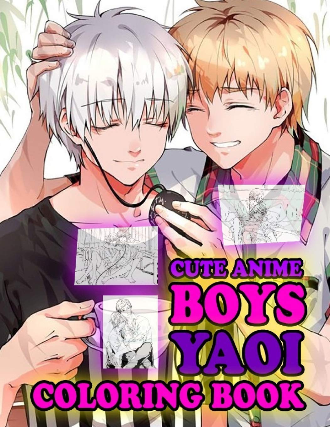Buy Cute Anime Boys Yaoi Coloring Book: Shounen Ai coloring pages ...