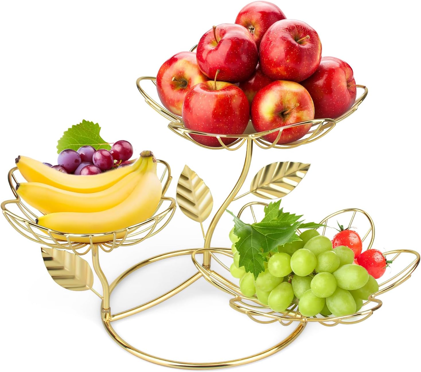 Amazon.com: Niuirt Fruit Bowl for Kitchen Counter, 3-Tier Fruit Basket ...
