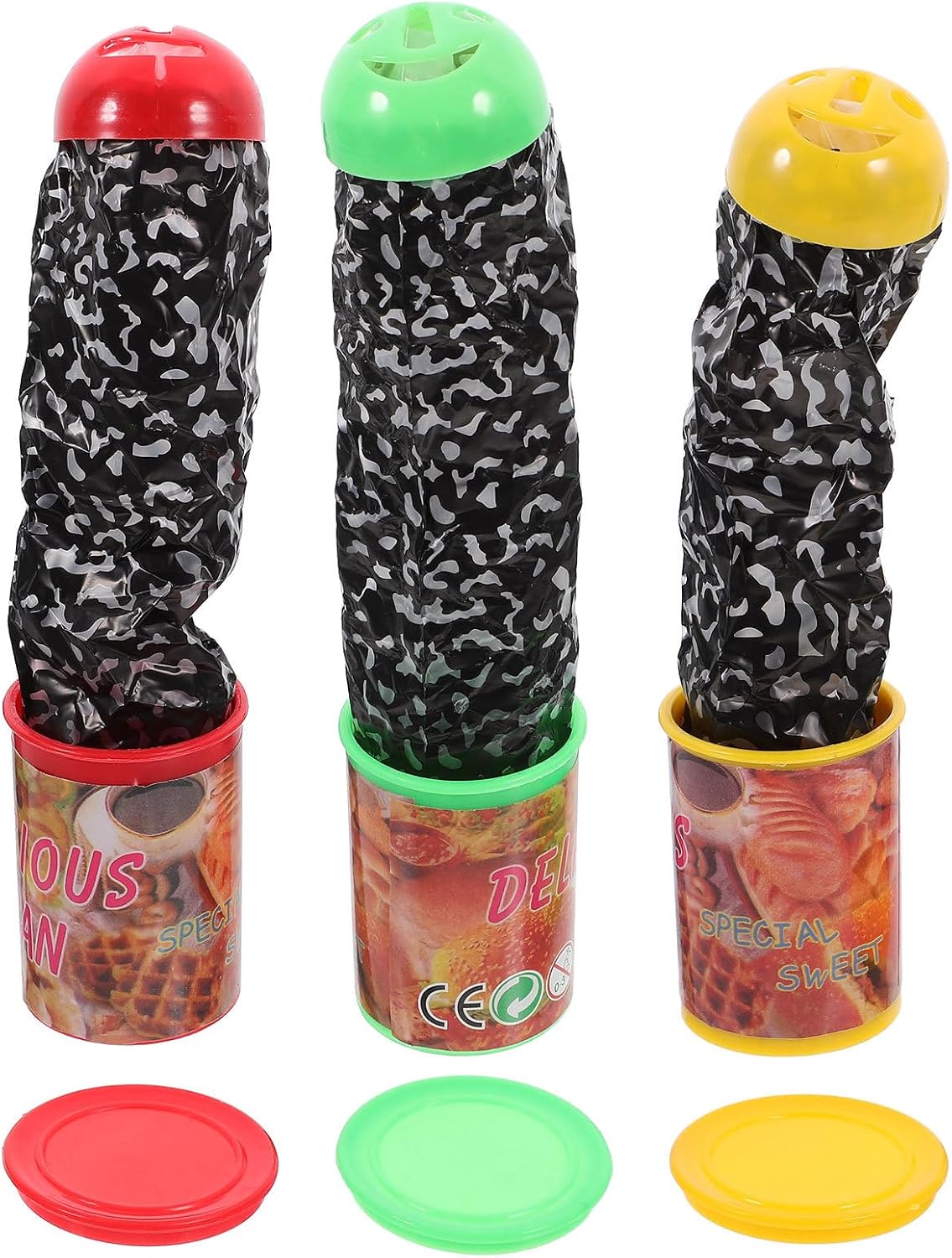 Amazon.com: NUOBESTY Snake Cans Jump Spring Snake Toy Prank Jokes in A ...