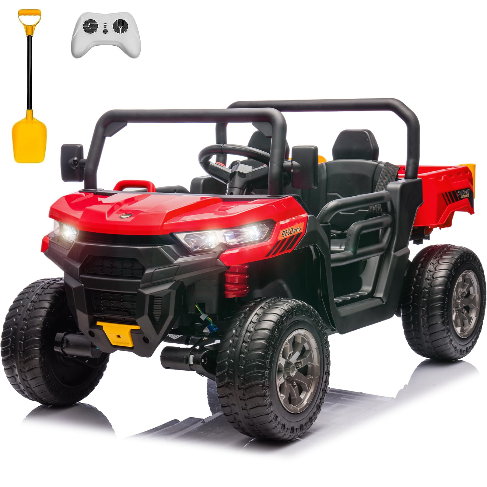 Amazon.com: Sopbost 24V Kids UTV 2 Seater Ride On Dump Truck with EVA ...