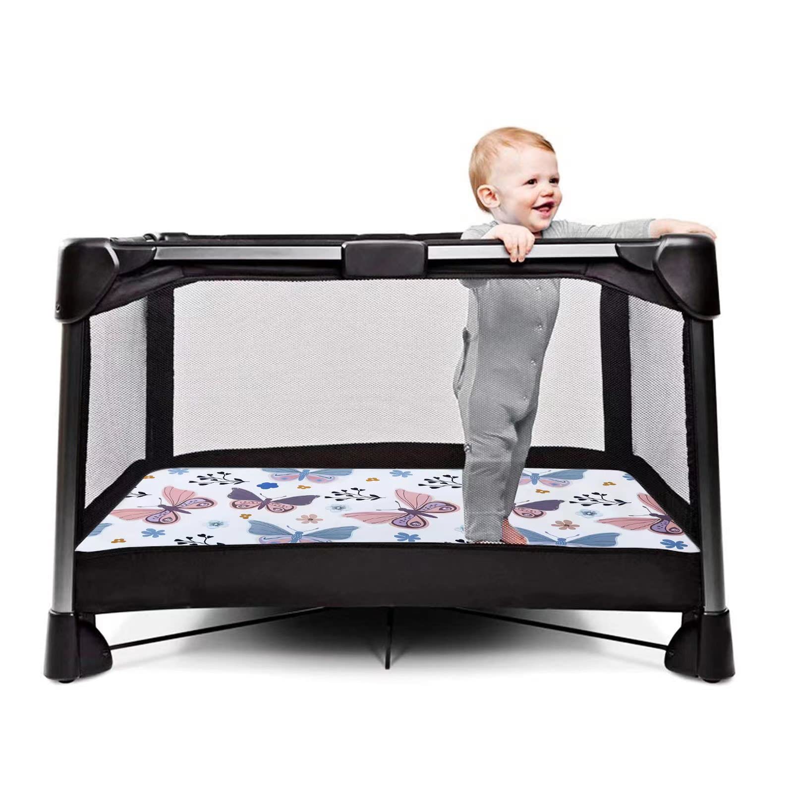 Portable Crib Bedding AMROSE 3 Pack Mini Crib Sheets - Heavenly Soft ...