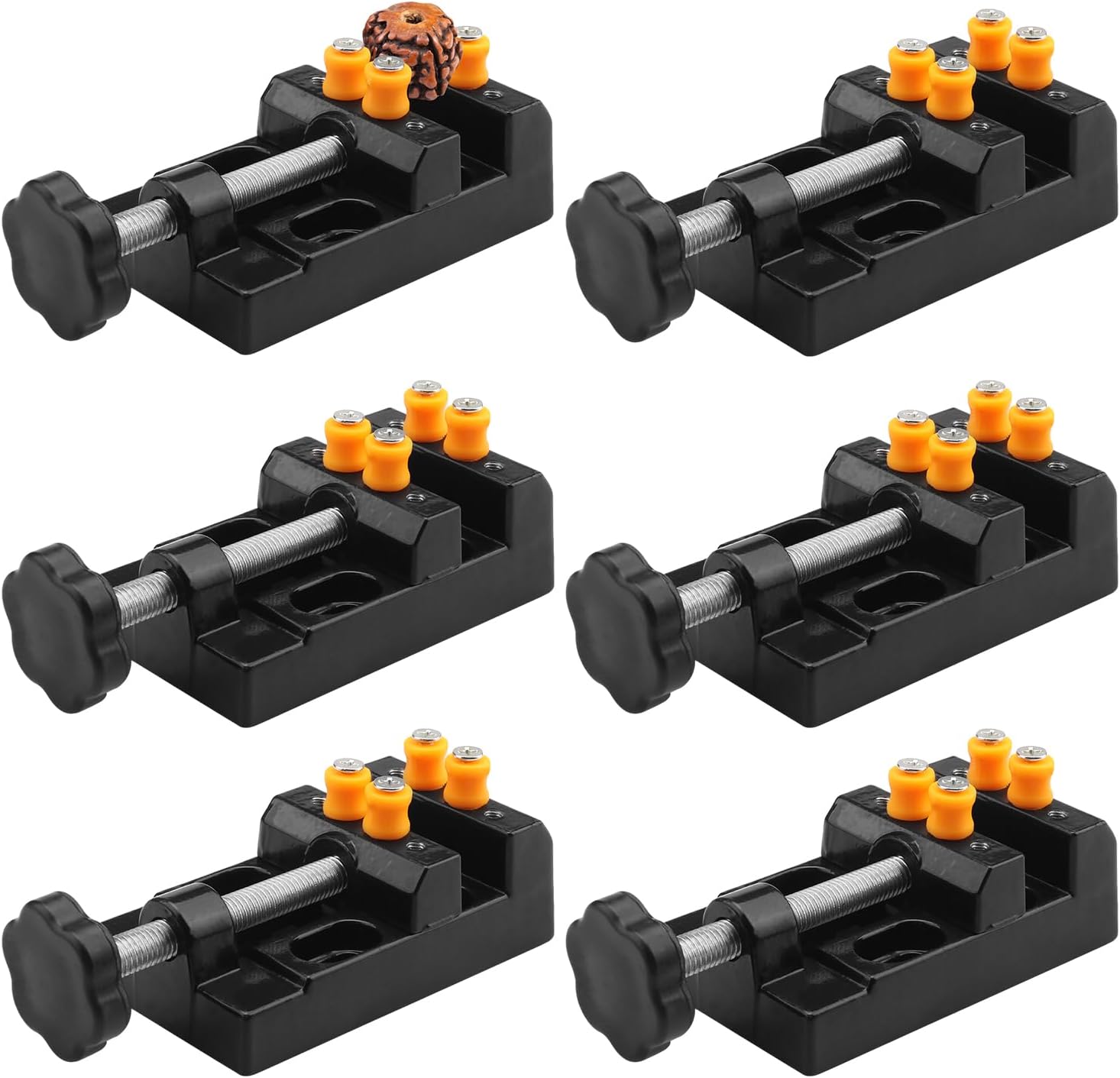 GENHAKON Universal Mini Drill Press Vise Clamp, 6 PCS Table Bench Vice ...