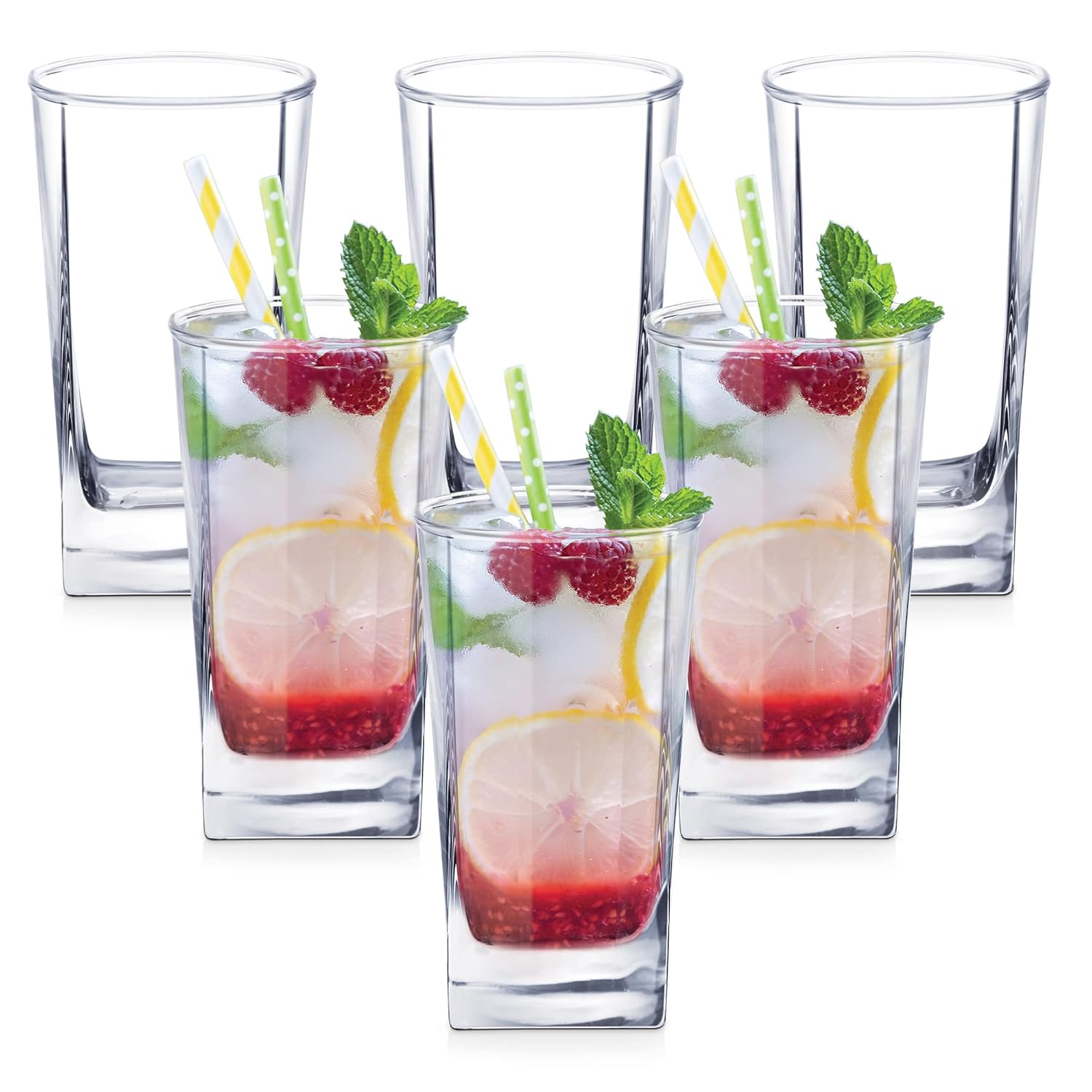 Treo By Milton Atlas Cool Glass Tumbler Set of 6, 213 ml Each ...