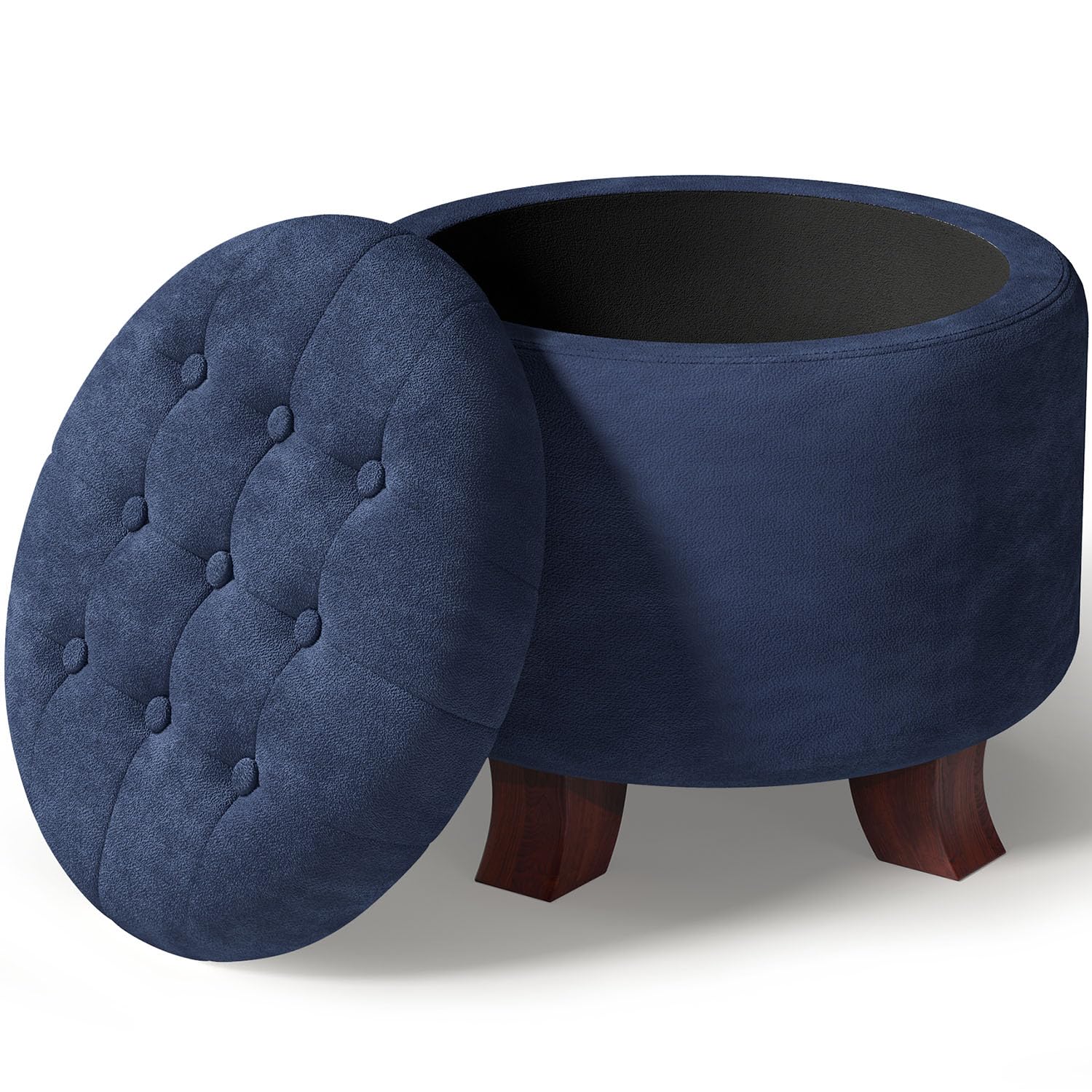 Amazon.com: OS MOTOR Ottoman,Round Foot Rest Stool, Upholstered Small ...