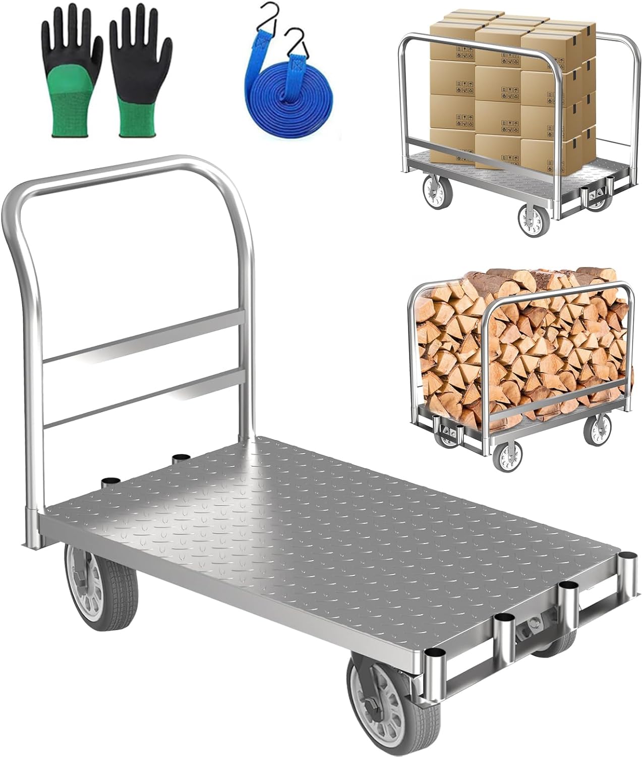 Amazon.com: 2IN1 Steel Panel Truck Cart,2500LBS 36" x 24" Heavy Duty ...