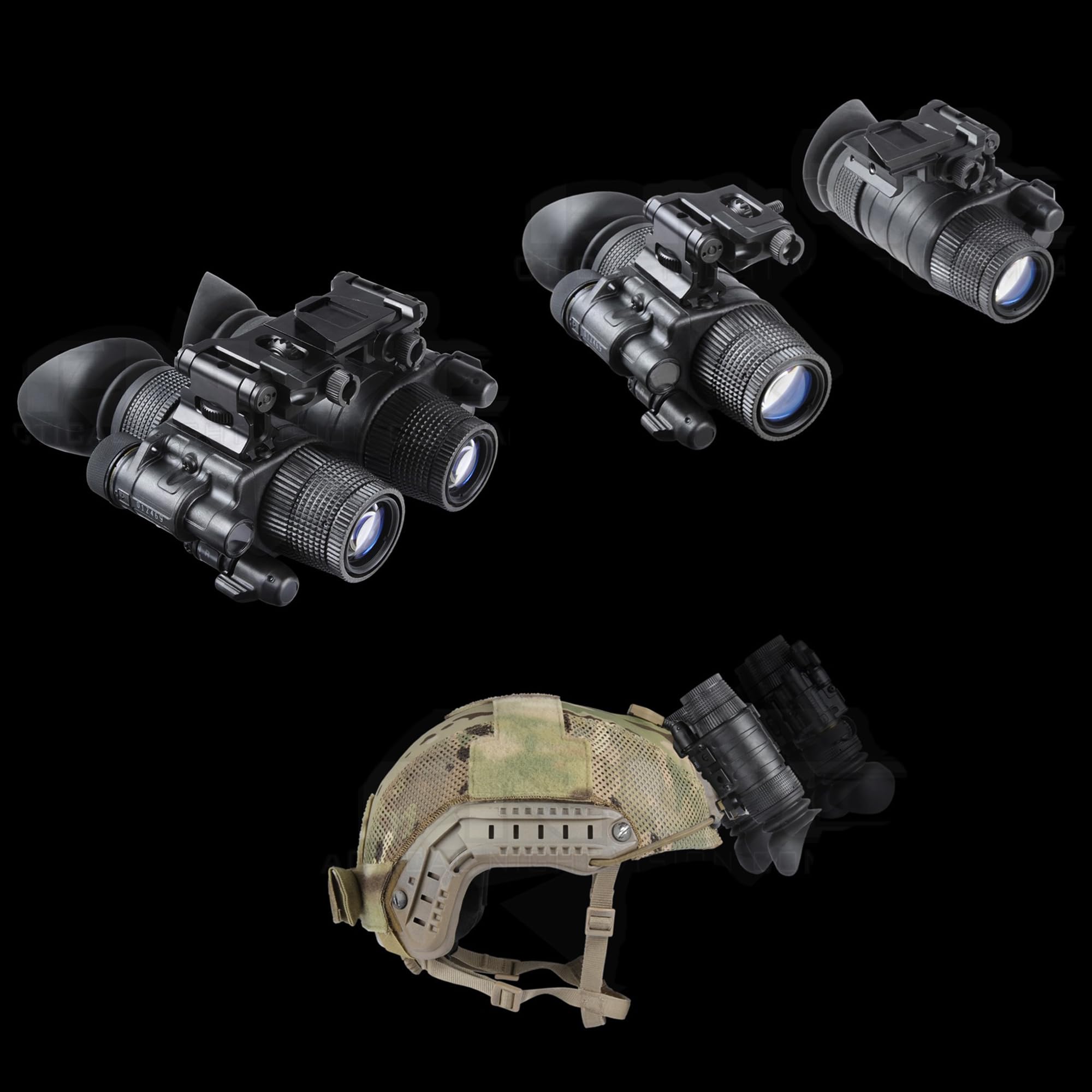 J Arm Helmet Head Mount Nvg Pvs-14 Monocular Goggles Gen2/Gen3 Night ...