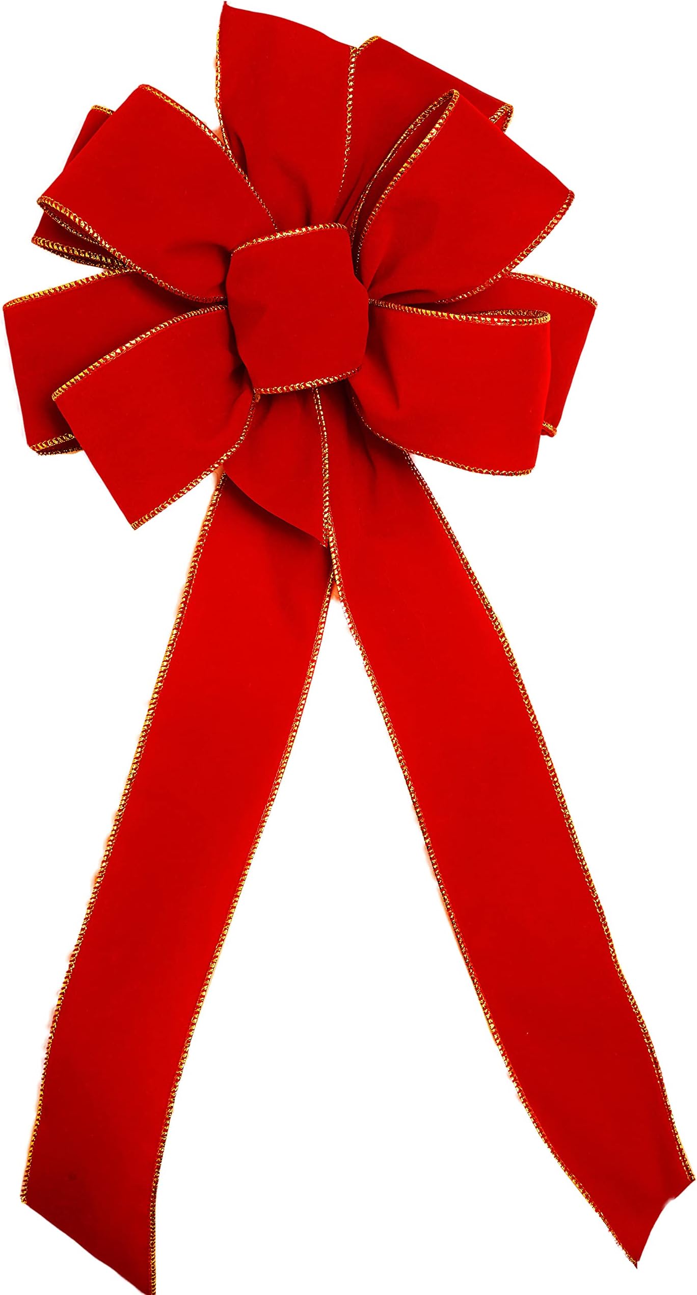 Amazon.com: Floral Home Decor Set of 4 Wired Holiday Red Velvet ...