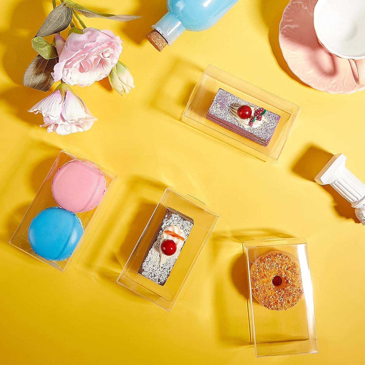 Pieces Clear Ice Bar Cakesicle Box Clear Ice Cream Candy Box Clear PET ...