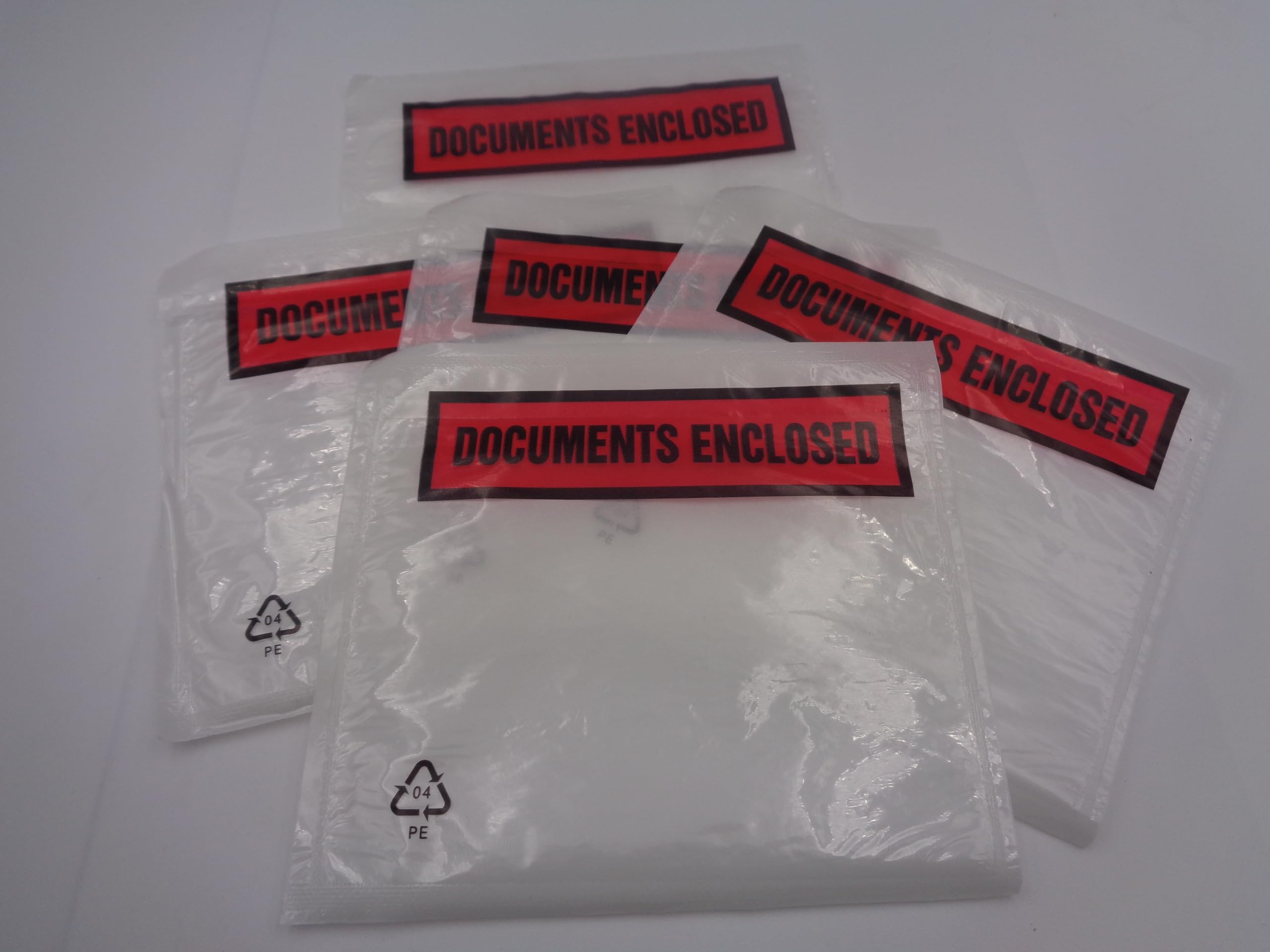 RFE Document Enclosed Wallets Printed Peel & Seal Clear Plastic ...