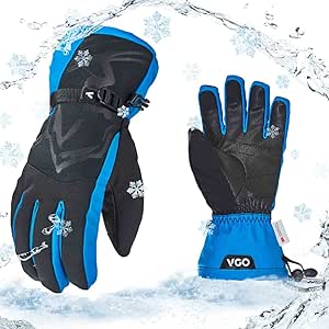 Amazon.com : Vgo... 1Pair -20℃/-4°F or Above Warm Ski Gloves for Men,Winter Snow Gloves,Outdoor ...