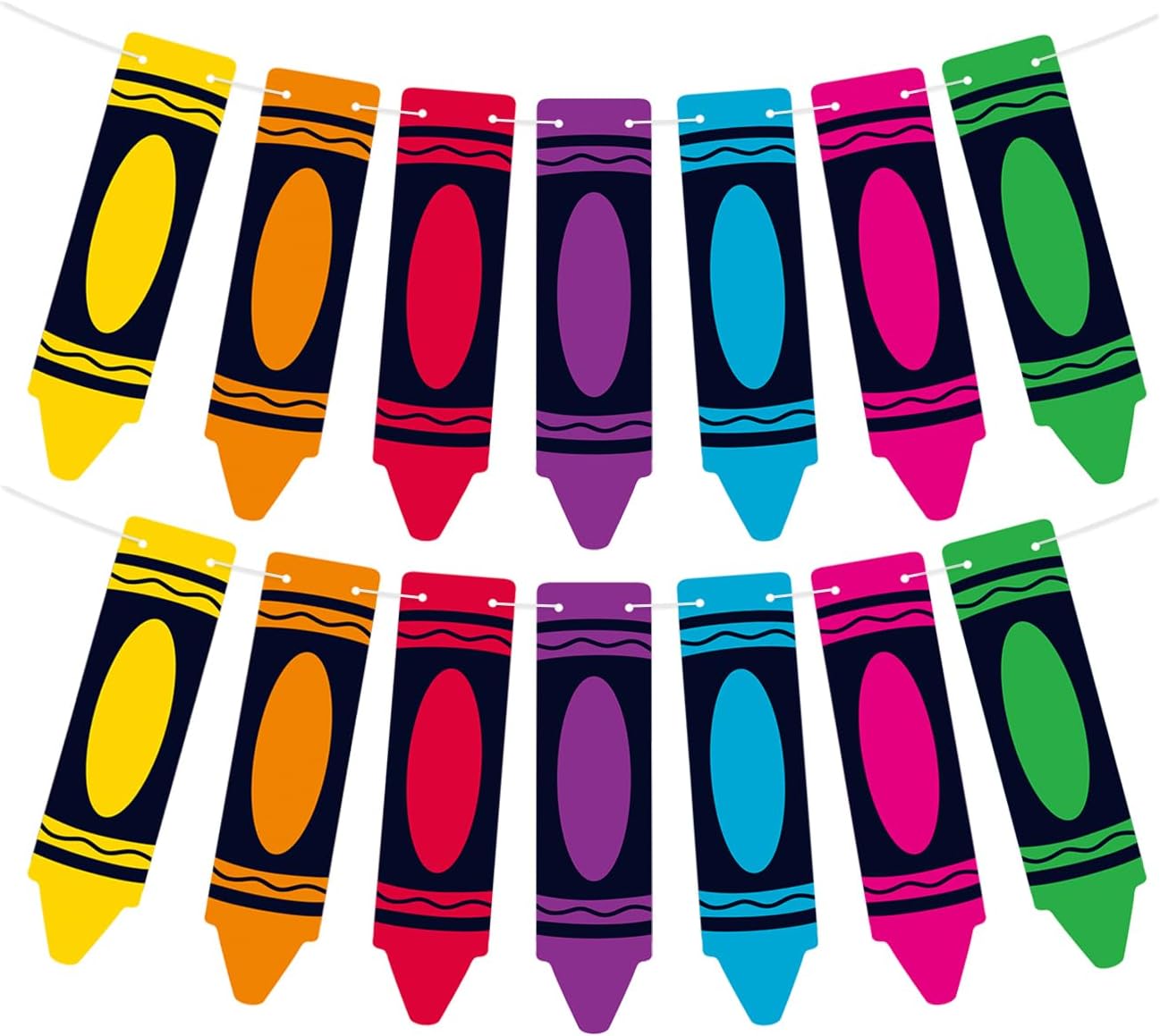 Amazon.com: YQUQWN Crayon Banner - Back to School Occasion Banner for ...