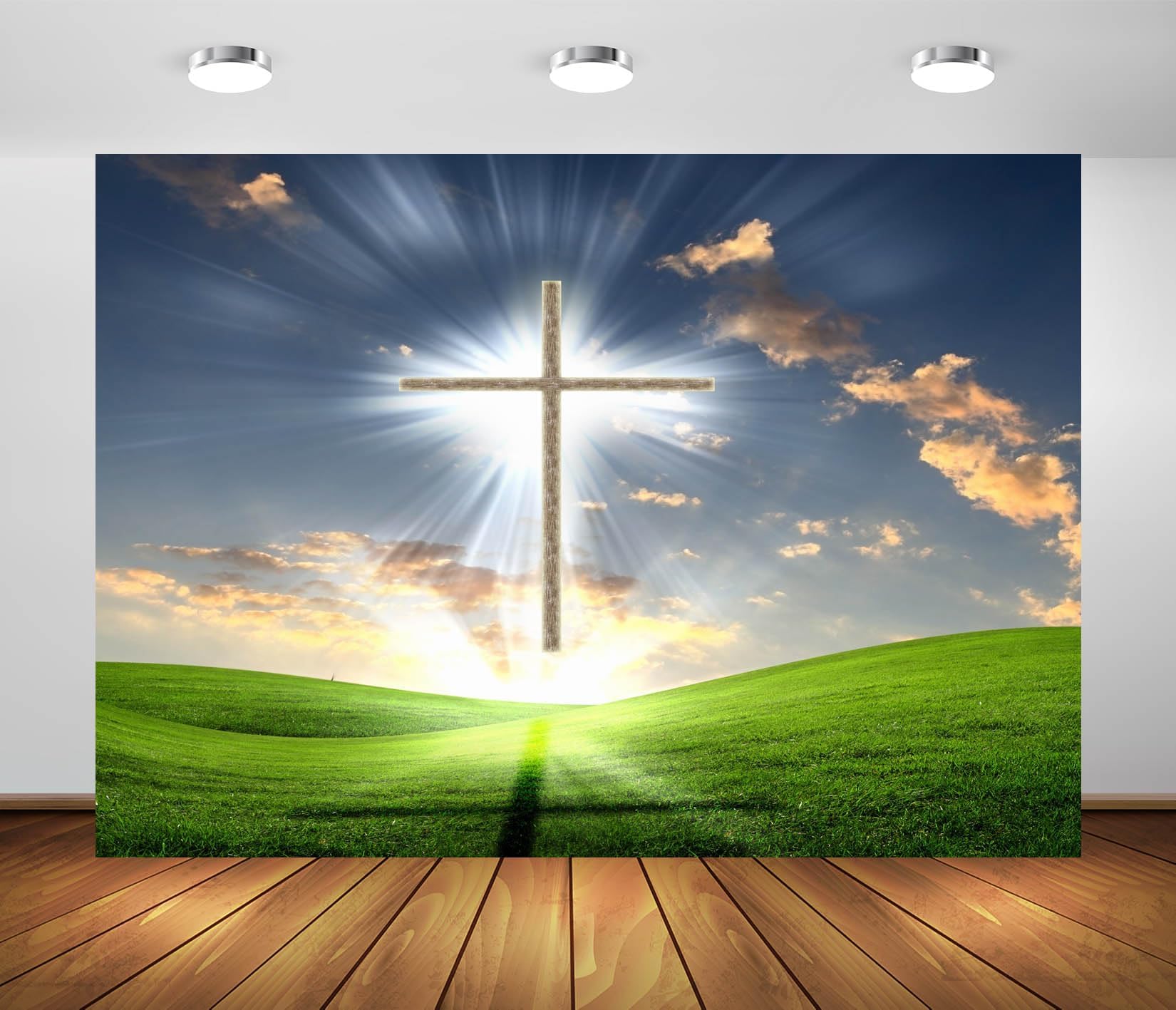 Amazon.com : Jesus Christ Cross Backdrops Sepulcher Lord Pray Church ...