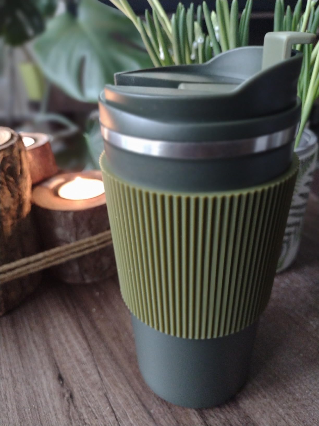 minghaoyuan Thermosbeker, 450 ml, roestvrij stalen reismok ...