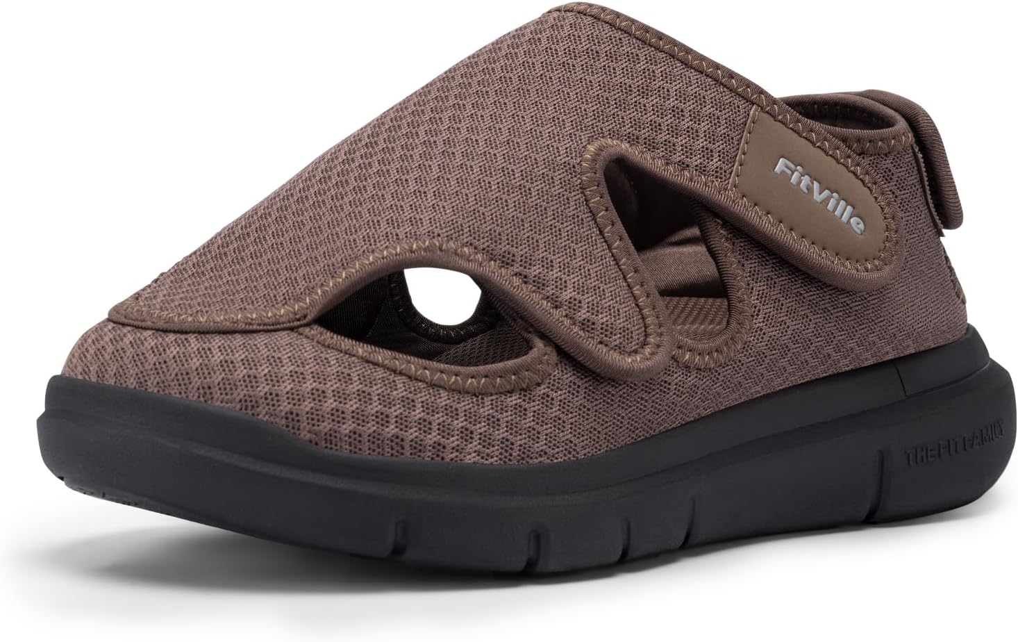 FitVille Diabetic Sandals for Men Extra Wide Shoes with Adjustable Strap Wide Width Slippers for ...