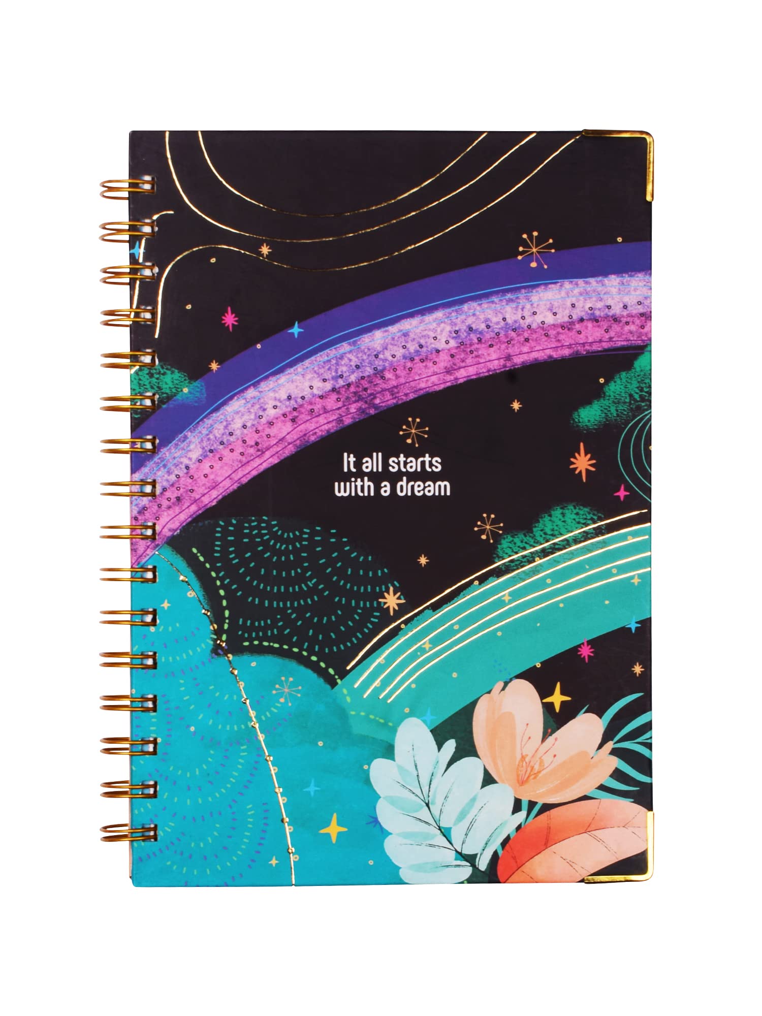 Doodle Undated Daily Planner I Weekly Planner I A5 I Hard Cover I Wiro ...