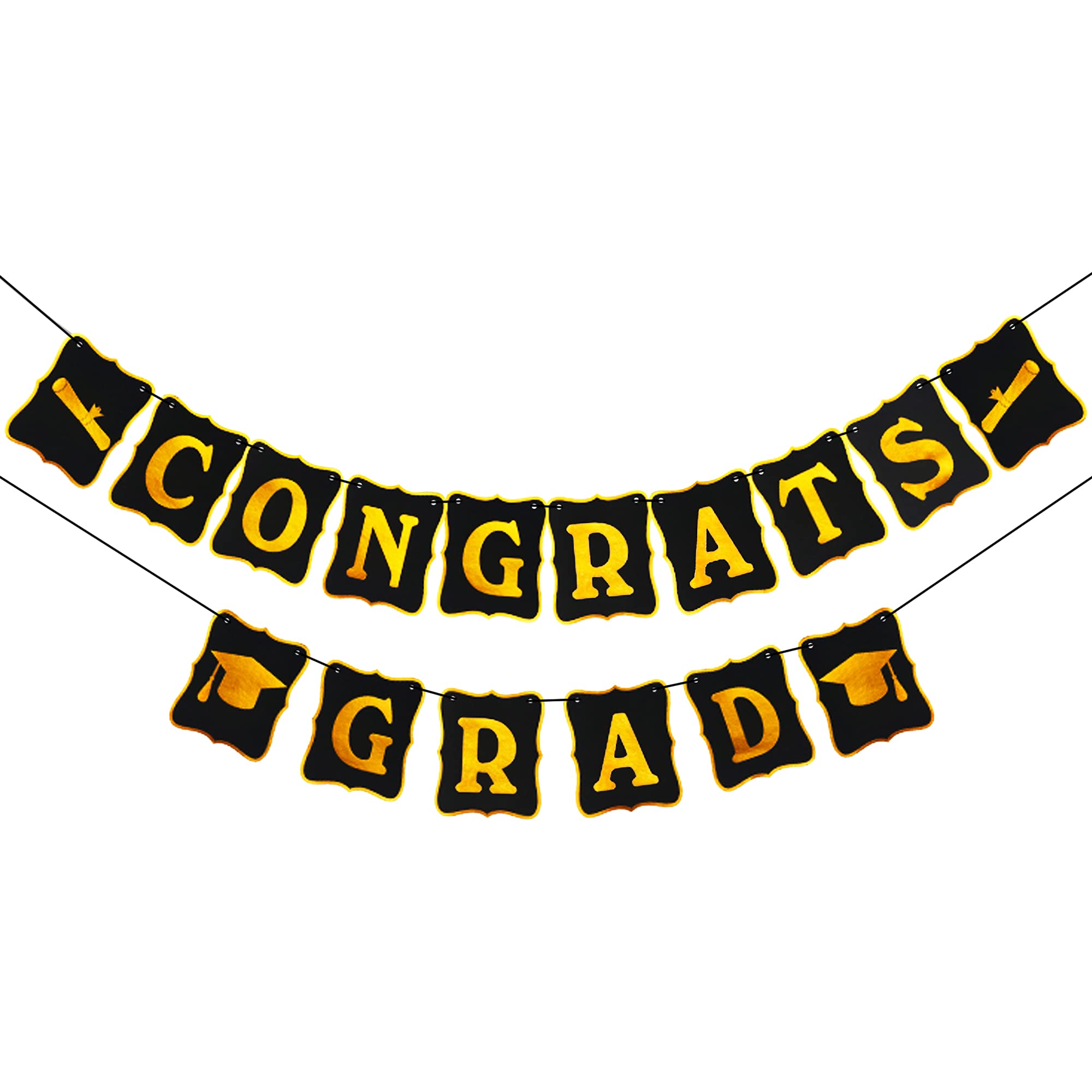 Buy Big 10 Feet Congrats Grad Banner Decorations - No DIY, 8 Inch ...