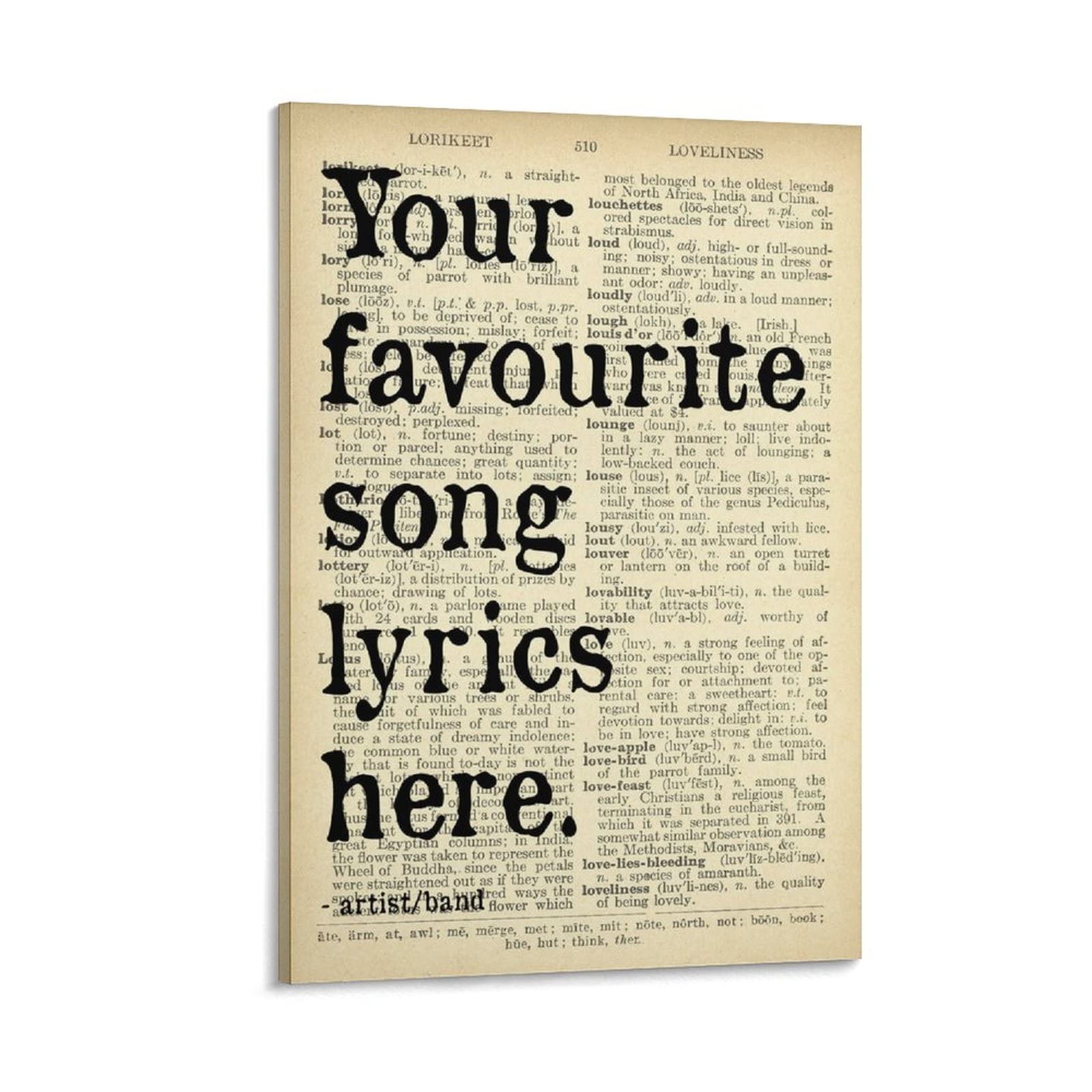 Lyric Typography Poster