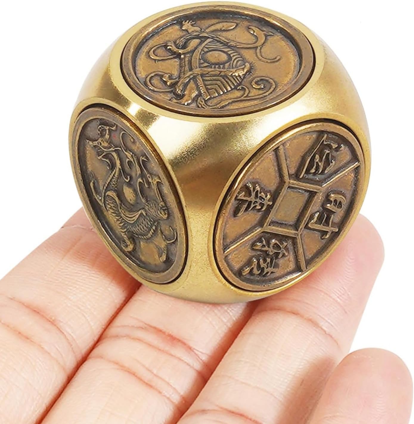 Amazon.com: Hexahedral Spinning Metal Fidget Toy for Adults, Stress ...