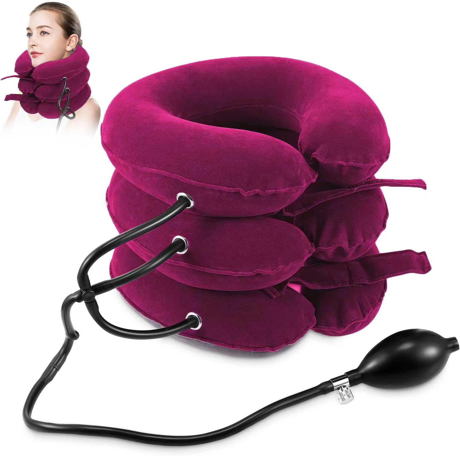 Amazon.com: Neck Stretcher Exerciser Band- Cervical Neck Traction ...