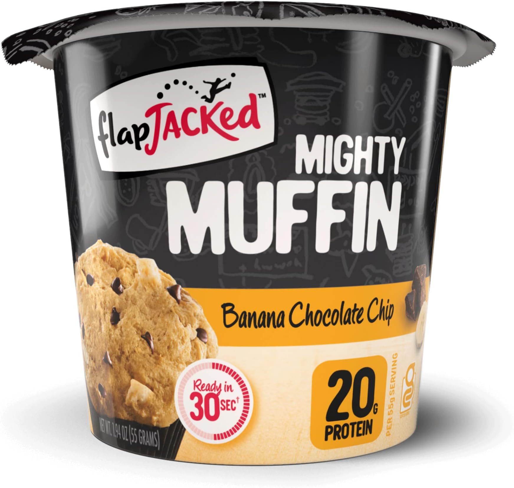 Amazon.com: FlapJacked Banana Chocolate Chip Gluten-Free Mighty Muffin ...