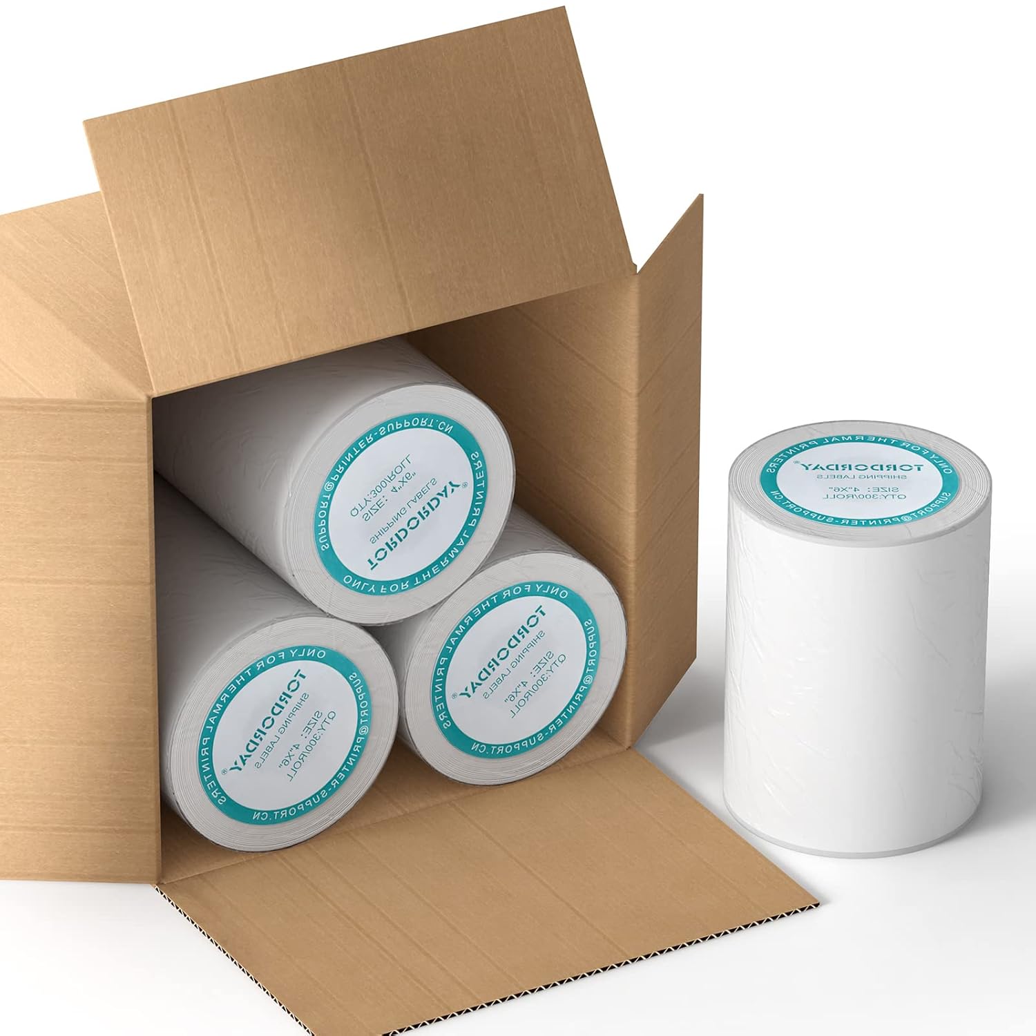 Amazon.com: 4 Rolls Tordorday Direct Thermal Shipping Labels, 4" x 6 ...
