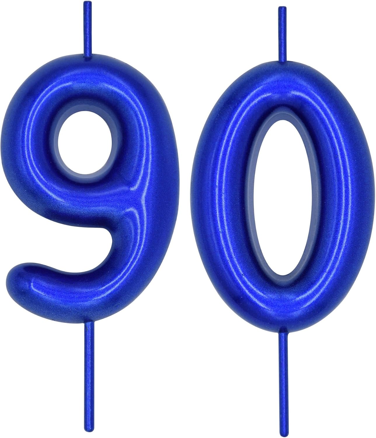 Amazon.com: DERVENTA Number Candle Blue 2.36 inch Party Celebration ...