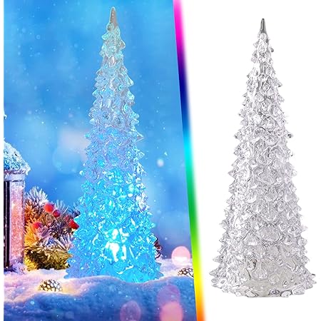 Amazon.com: Ganz Large Christmas Light Up Swirling Glitter Tree Decor ...